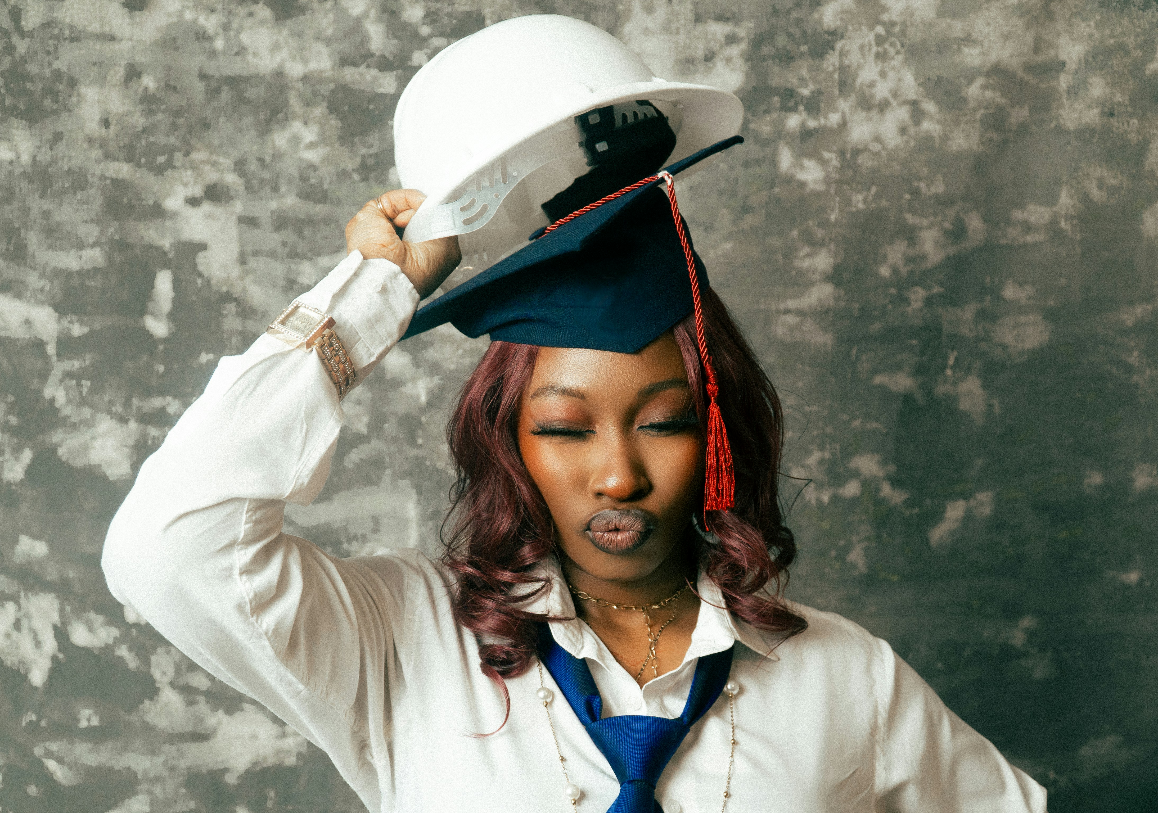 Mid-Cap & Cap Toss: A Graduand's Quiet Moment
