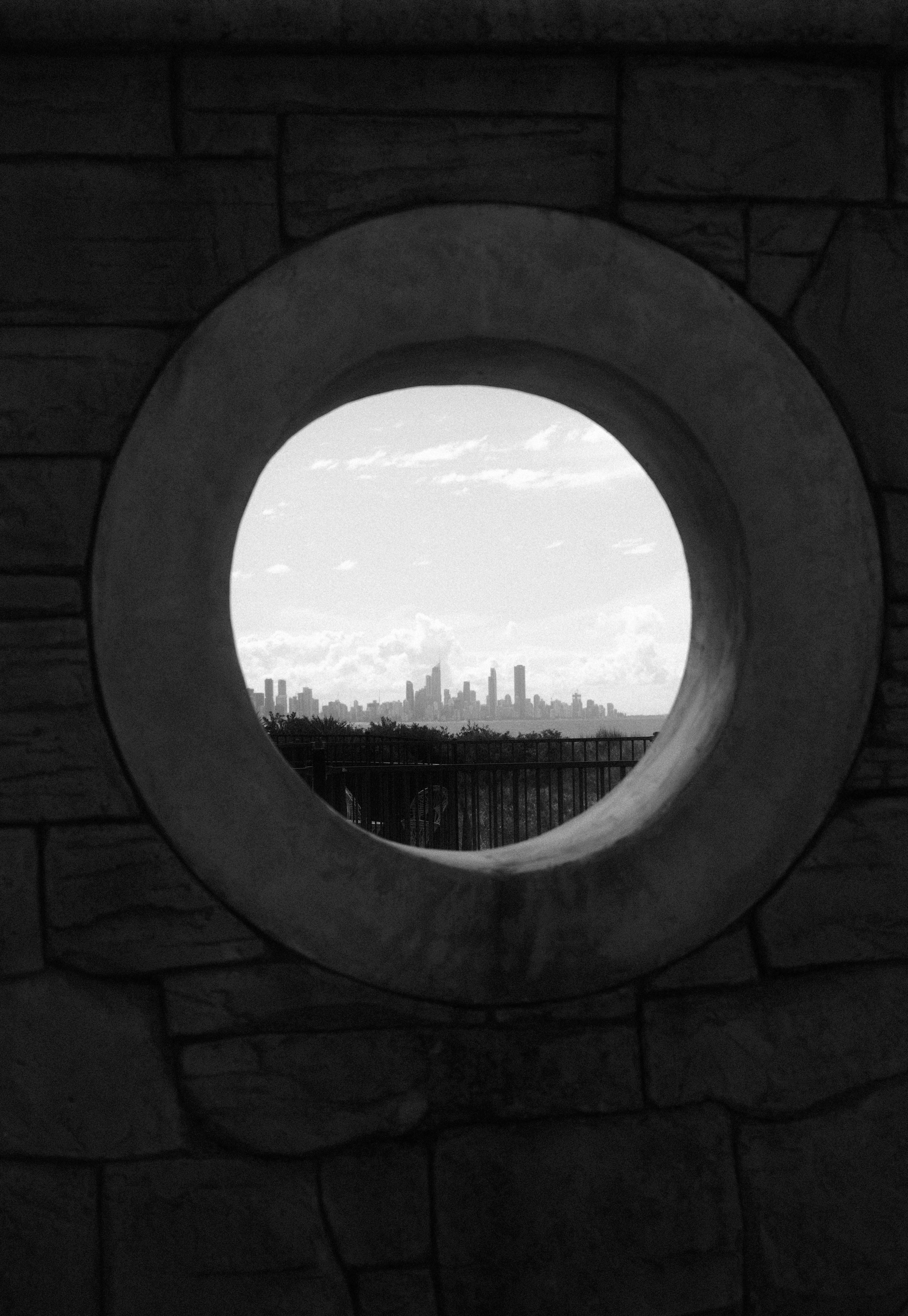 Circular Portal to a Distant Skyline
