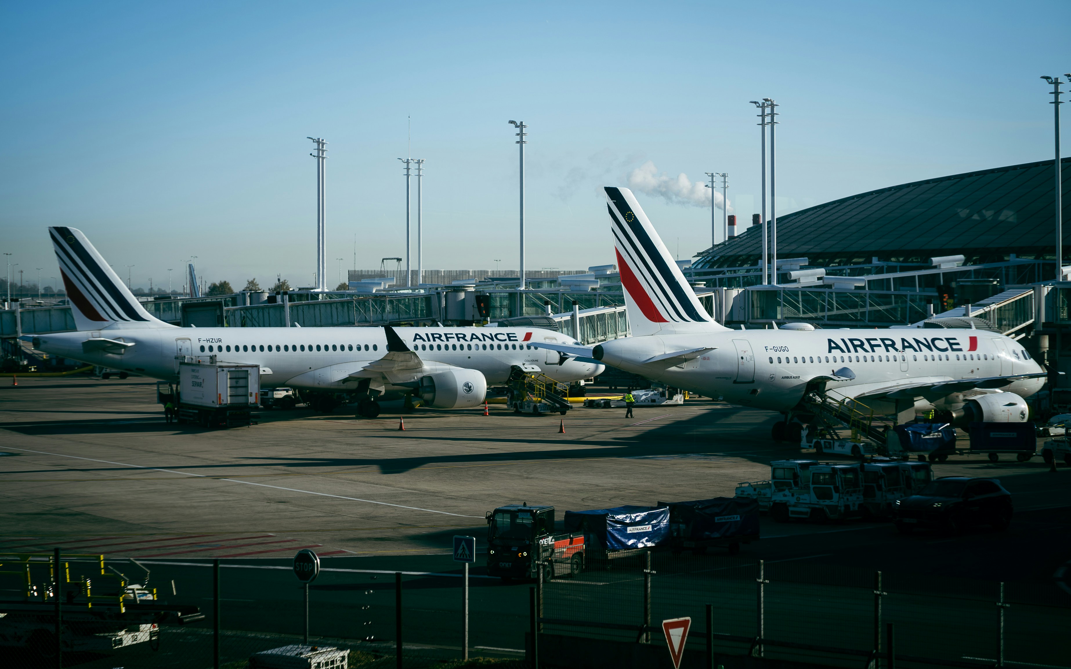 Air France Echoes: Twin A320s Parked at the Terminal