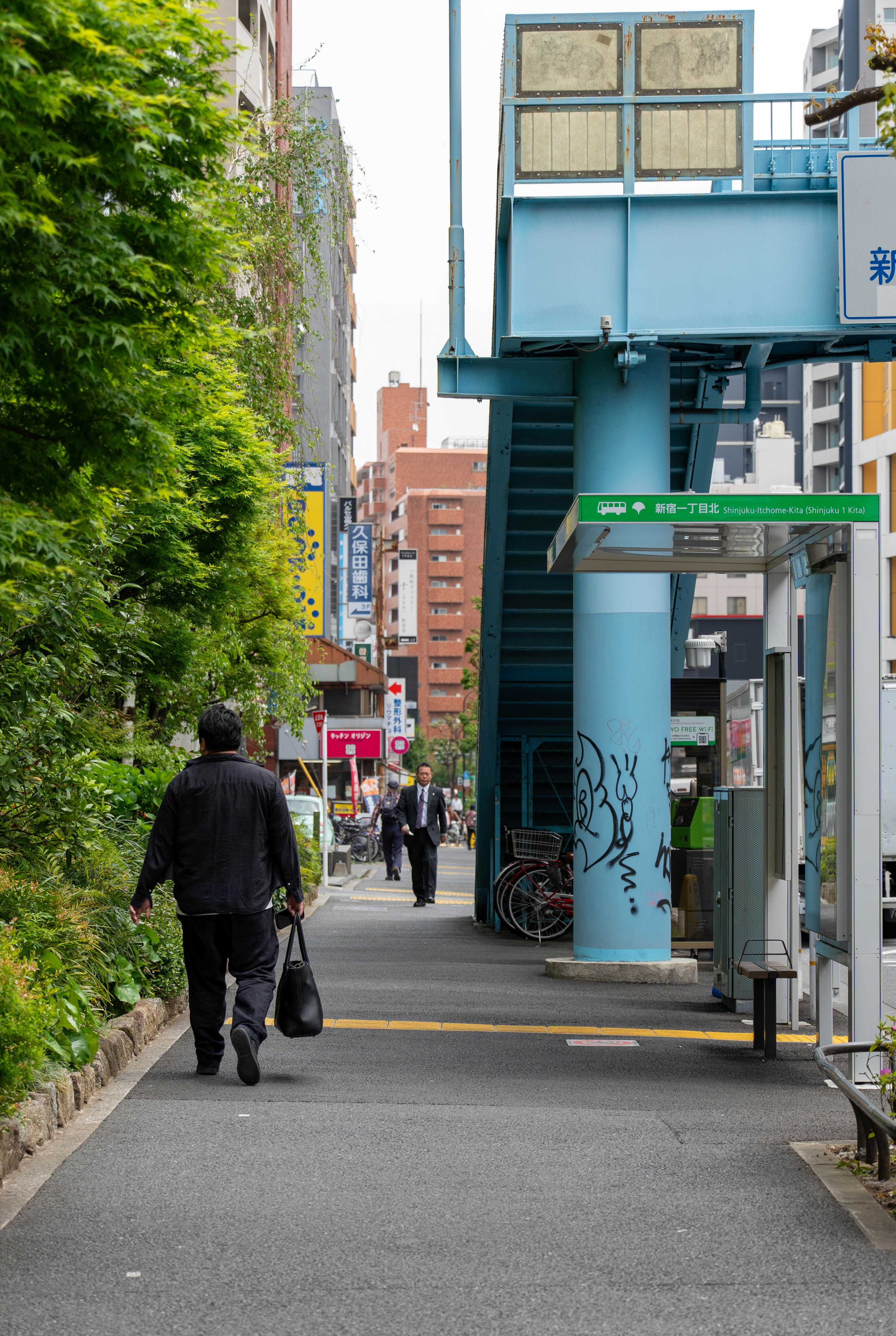 Urban Corridor Under Blue Transit Structure