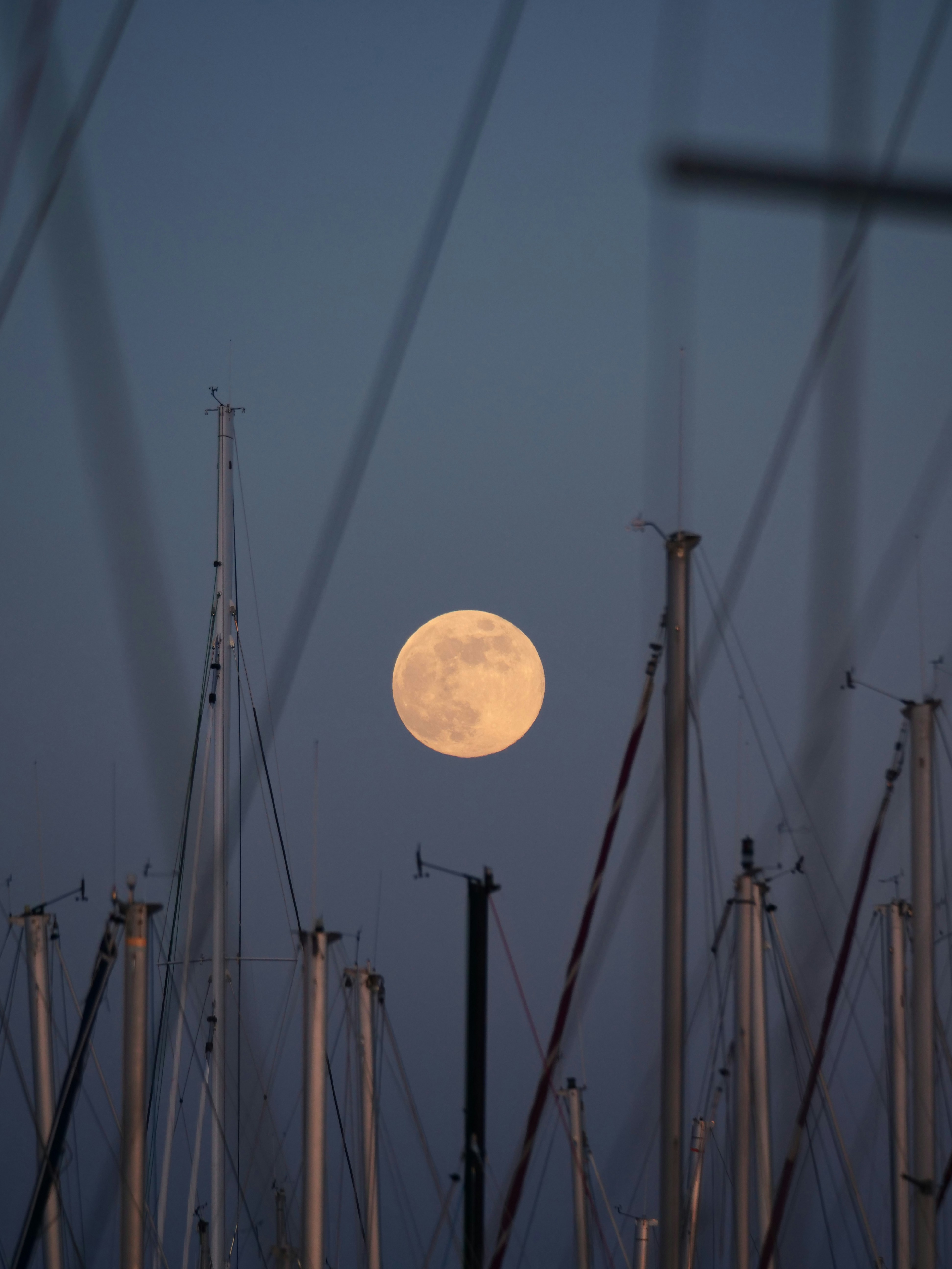 Moonrise Above Silent Masts