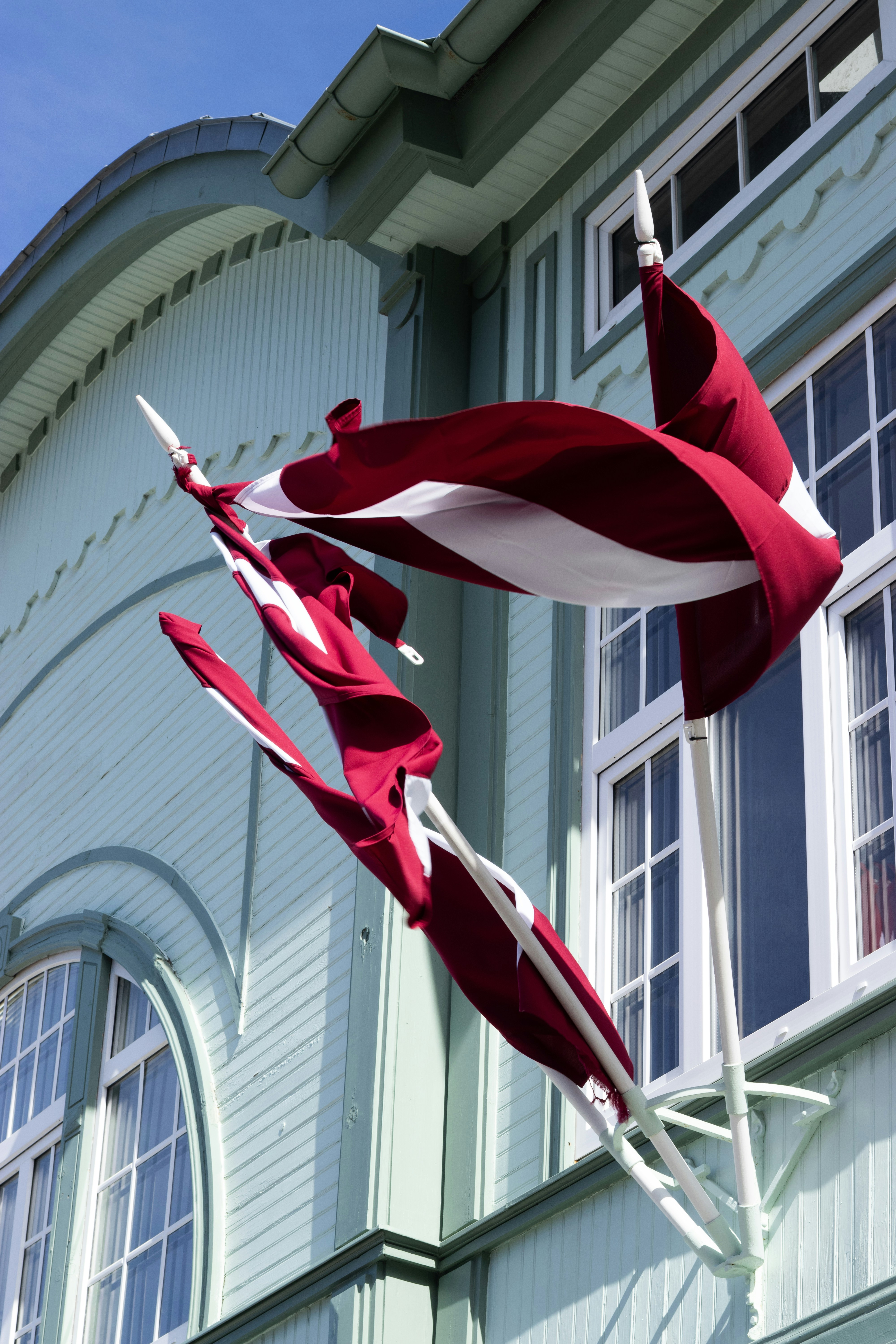 Flag Banners in a Sea of Minted Facade
