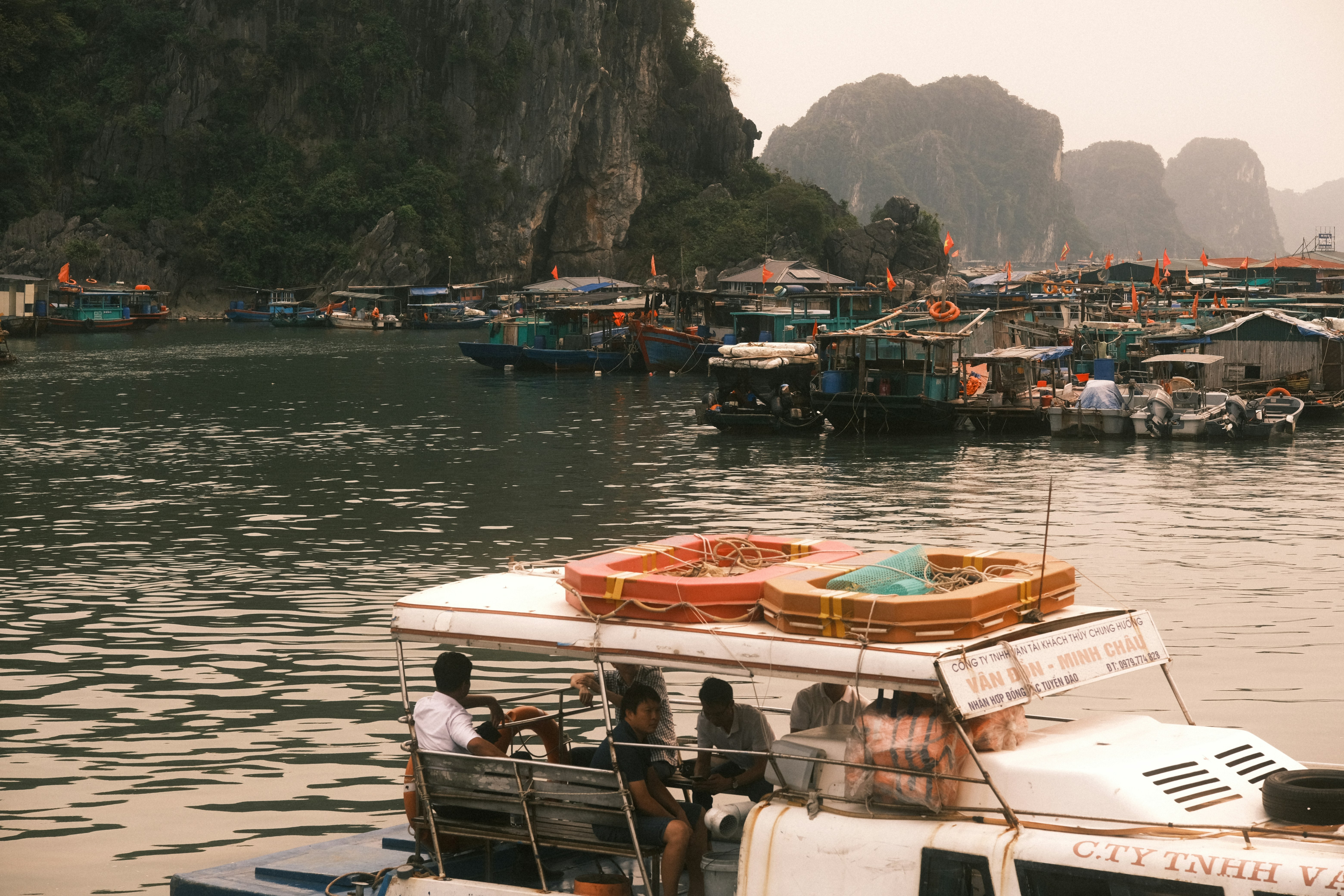 Harbor Boats at Halong Mist