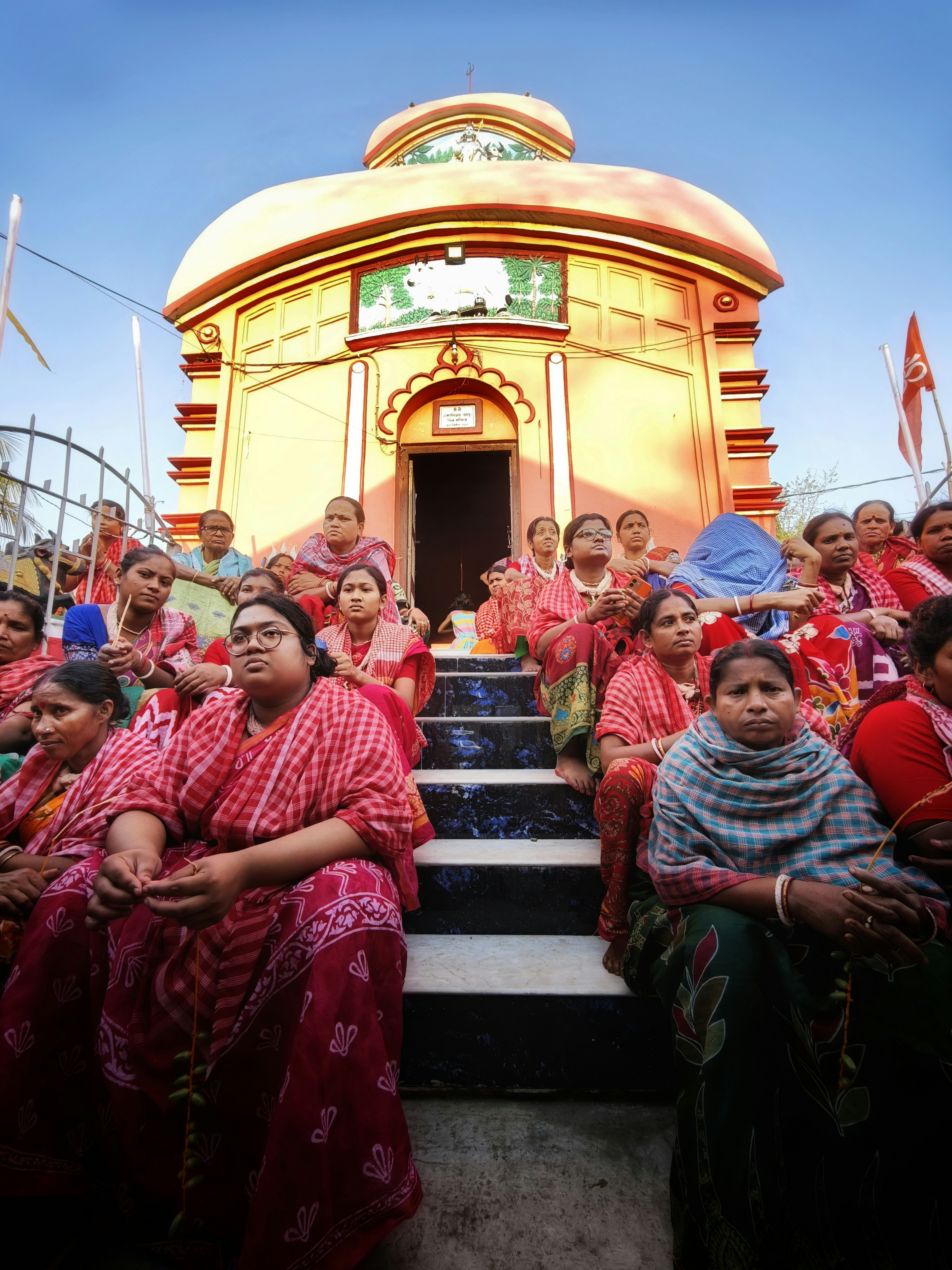 Gathering at the Golden Shrine Steps