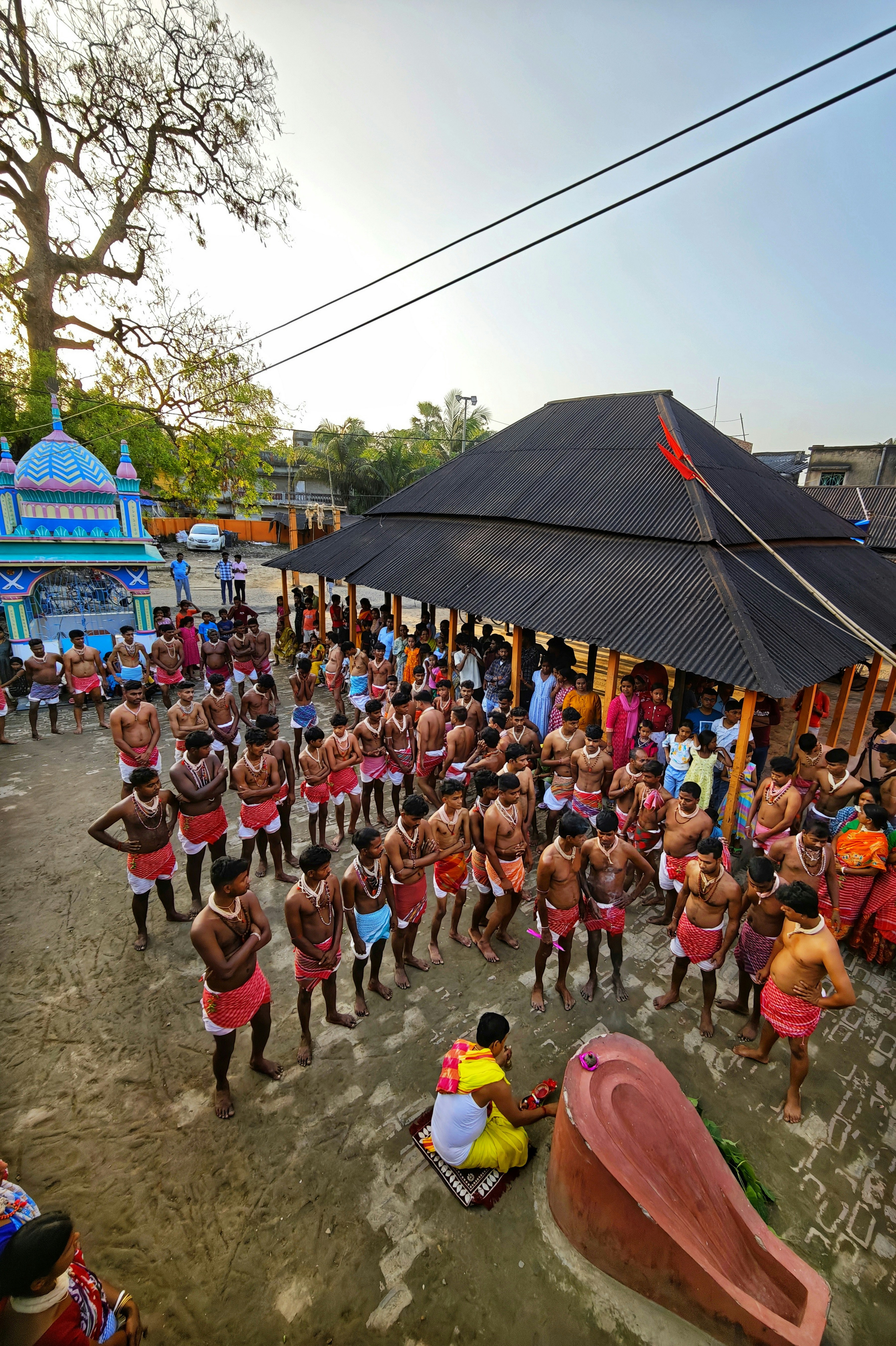 Mass Gathering at a Traditional Ceremony: Dressed in Red