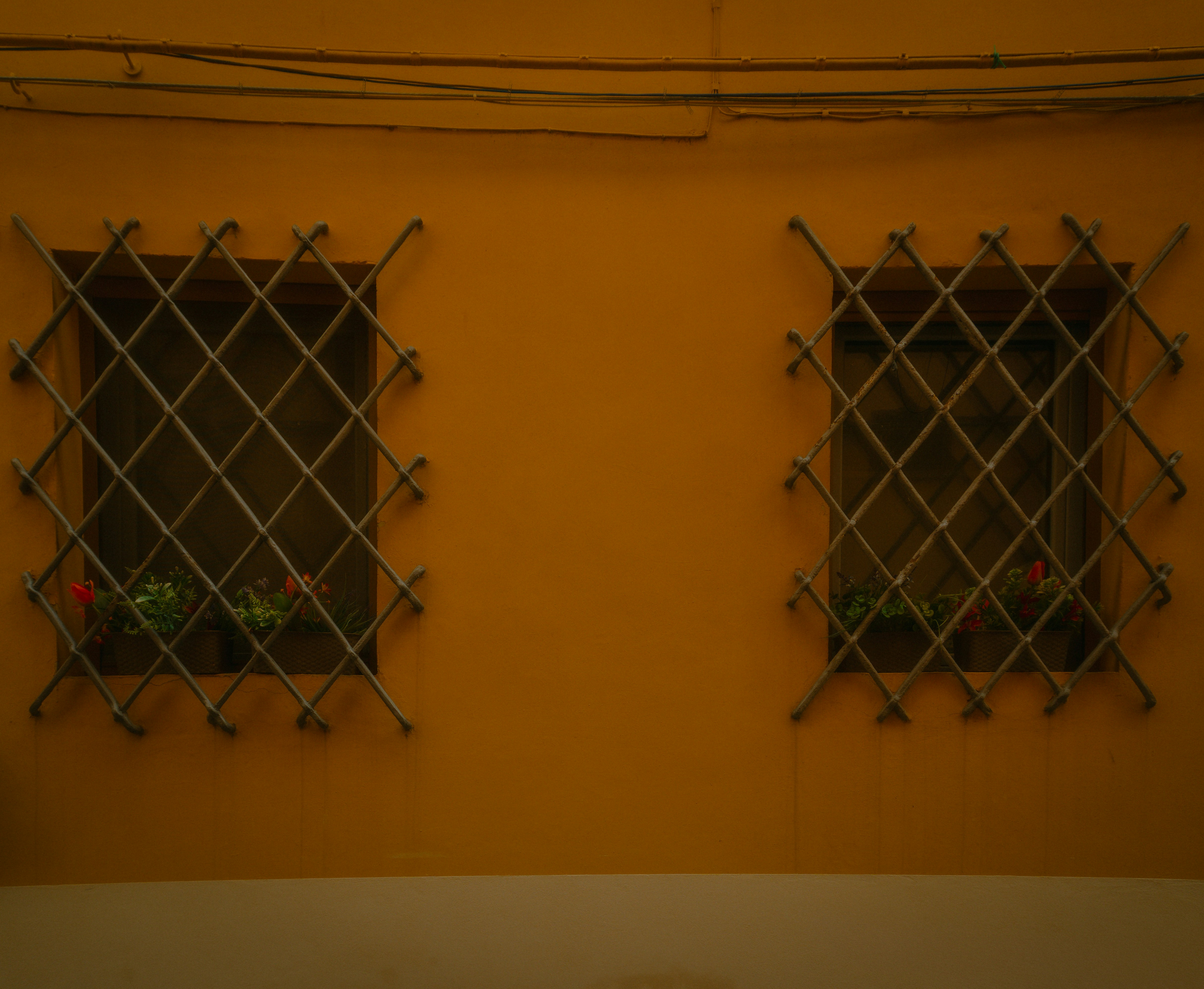 Opposed Grilles on a Warm Facade