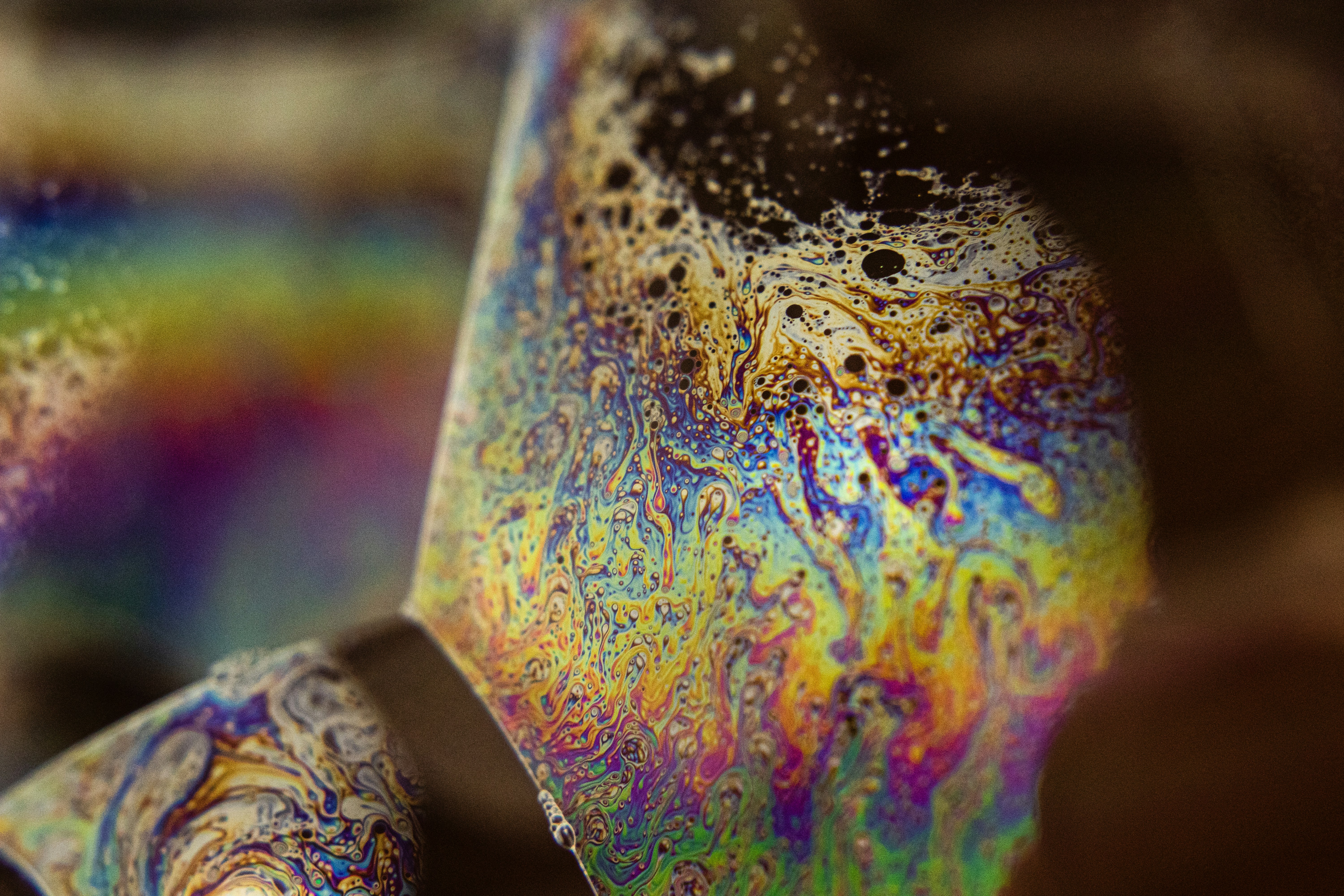 Iridescent Abstract: Color Ribbon on a Curved Surface