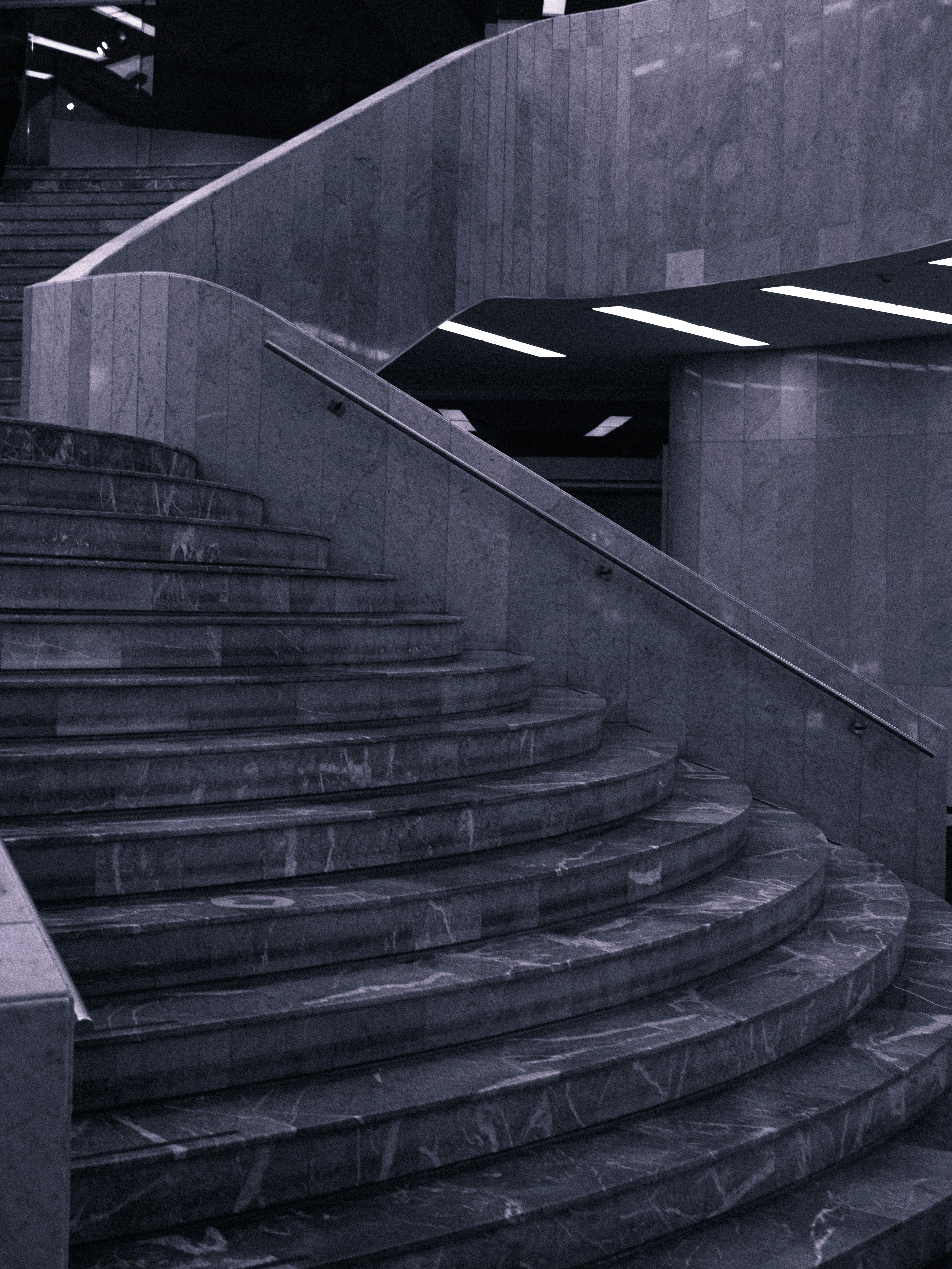 Concrete Spiral: Layers of Stairs and Light