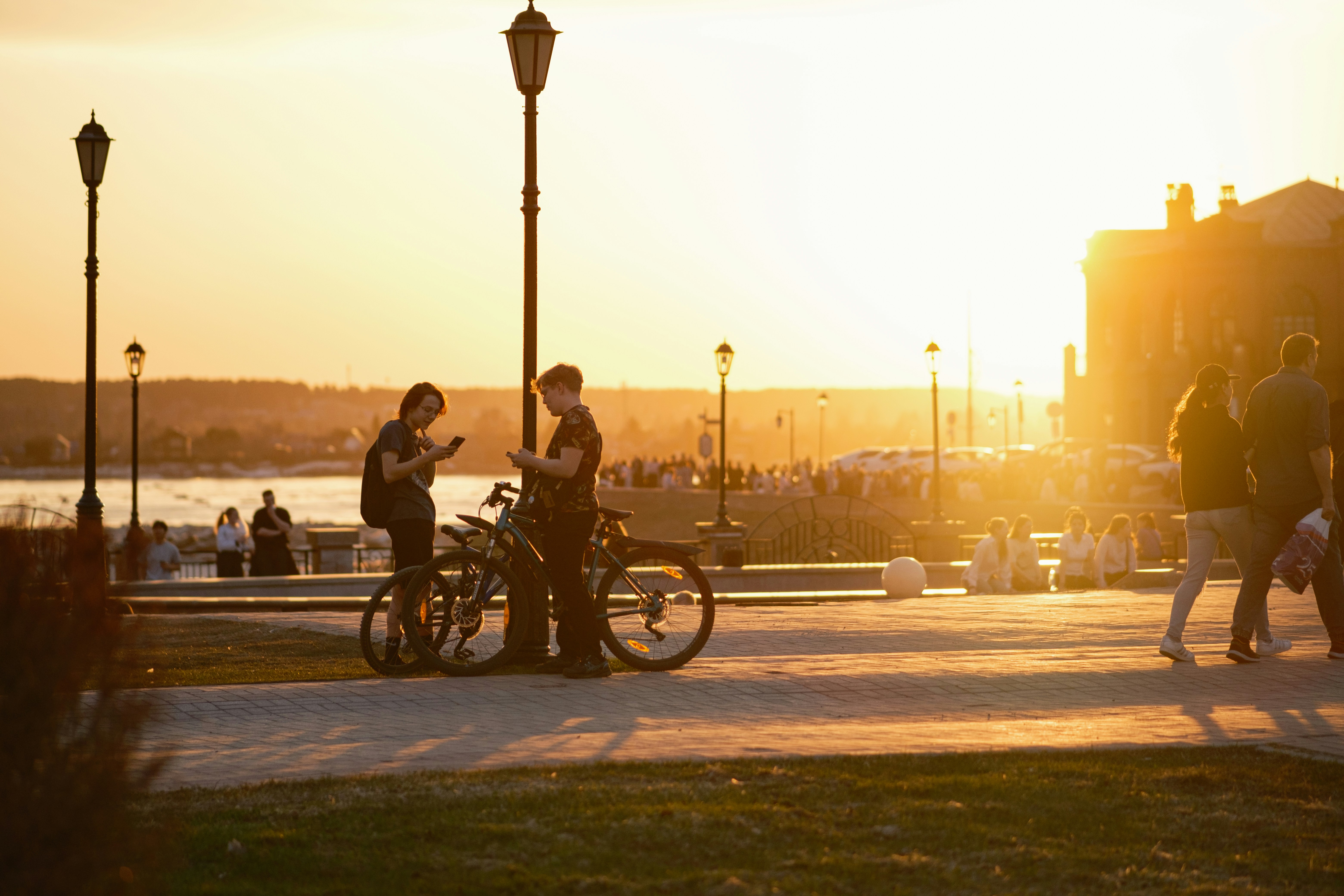 Sunset Rendezvous by the Seafront