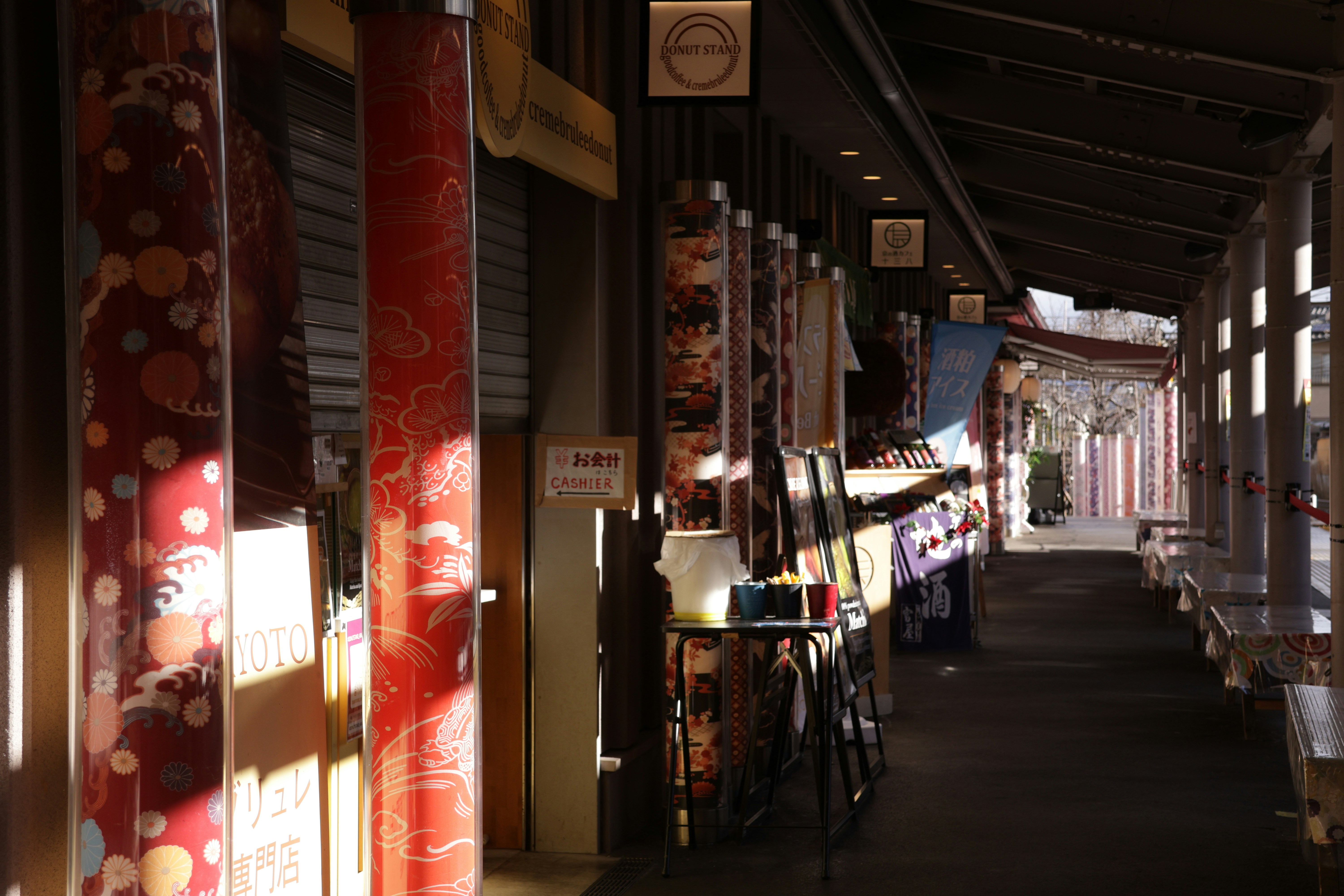 Lantern-lined Bazaar Corridor at Dusk