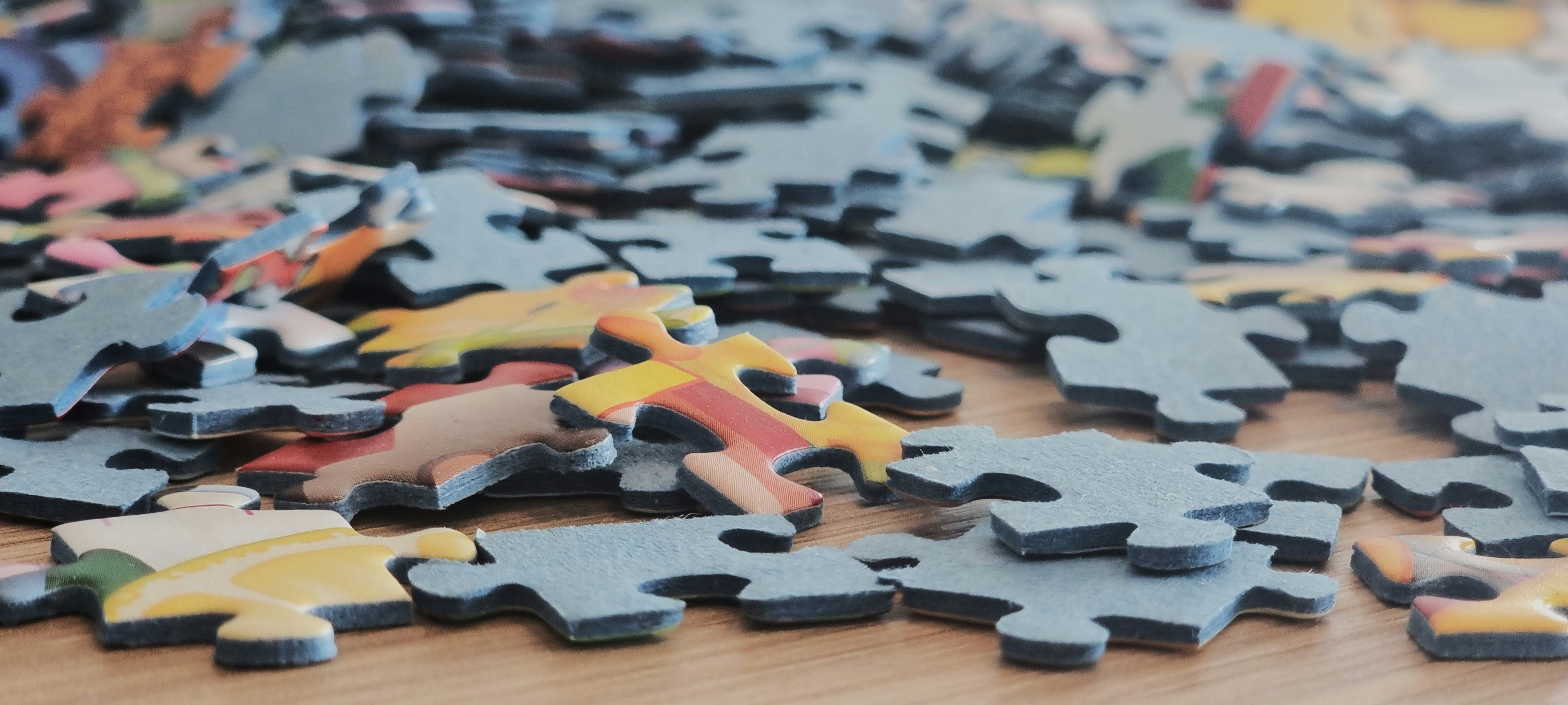 Hidden Patterns: A Puzzle of Colorful Pieces in Focus