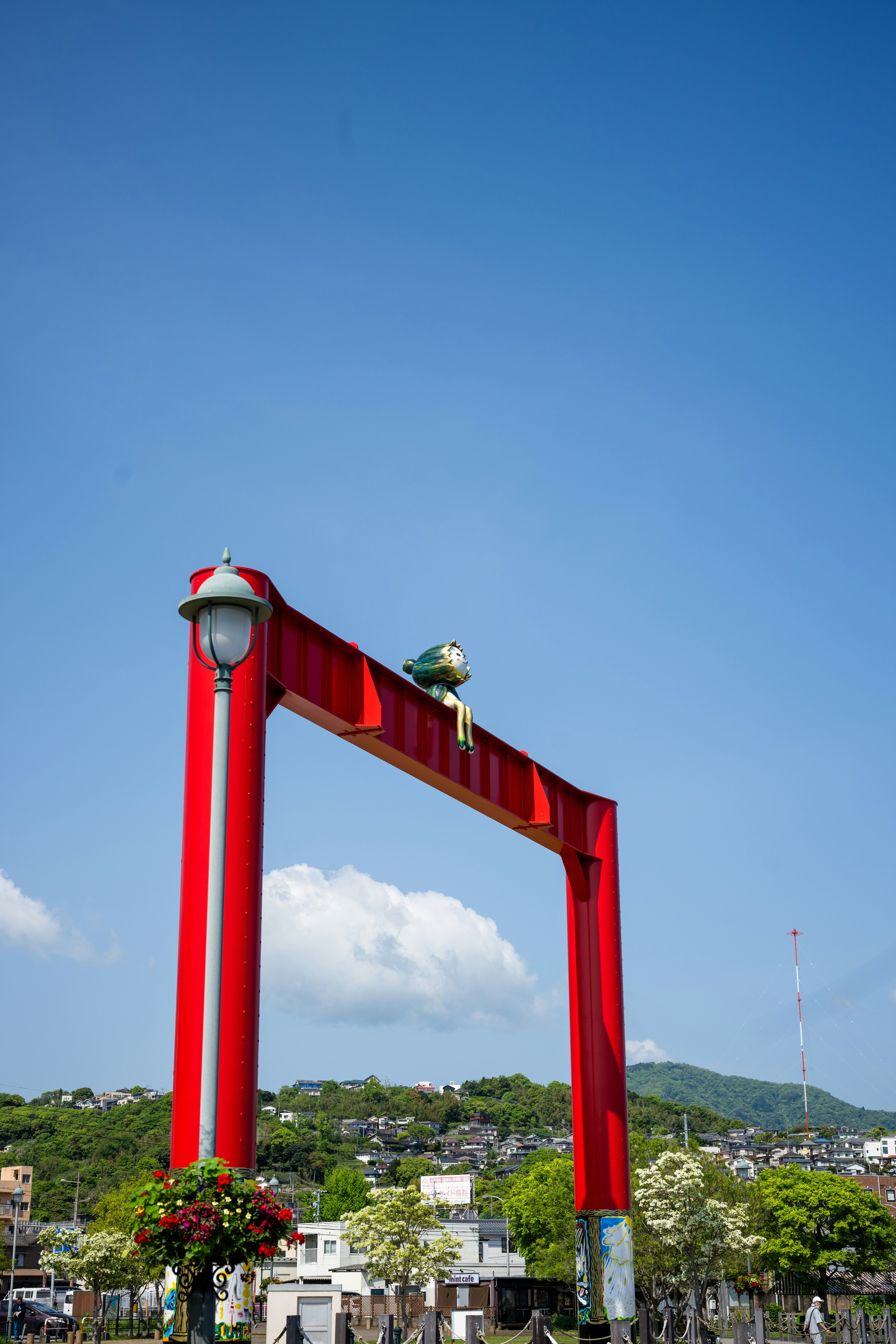 Red Archway Overlook: A Seagull’s Quiet Perch