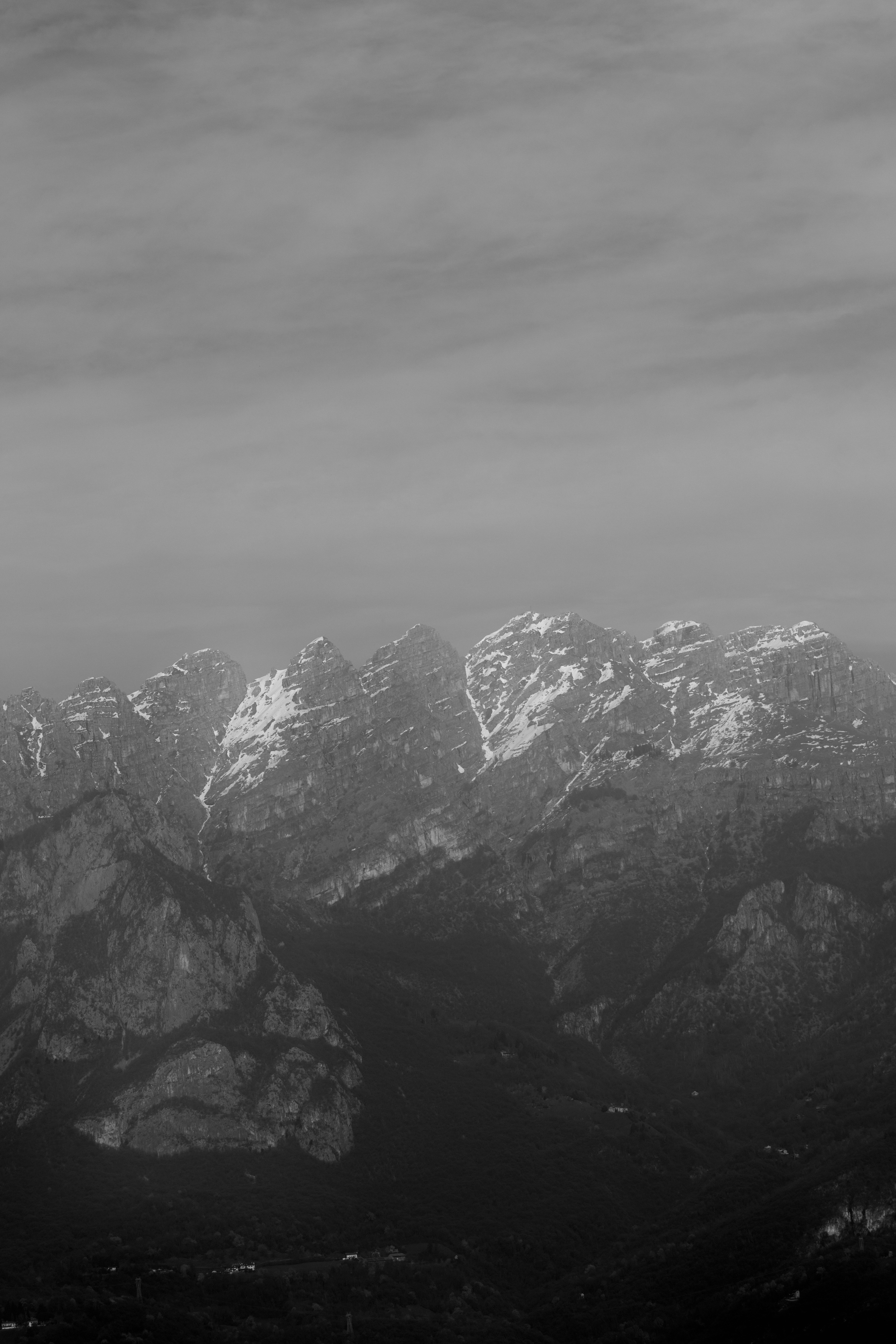 Rugged Peaks Against a Quiet Sky