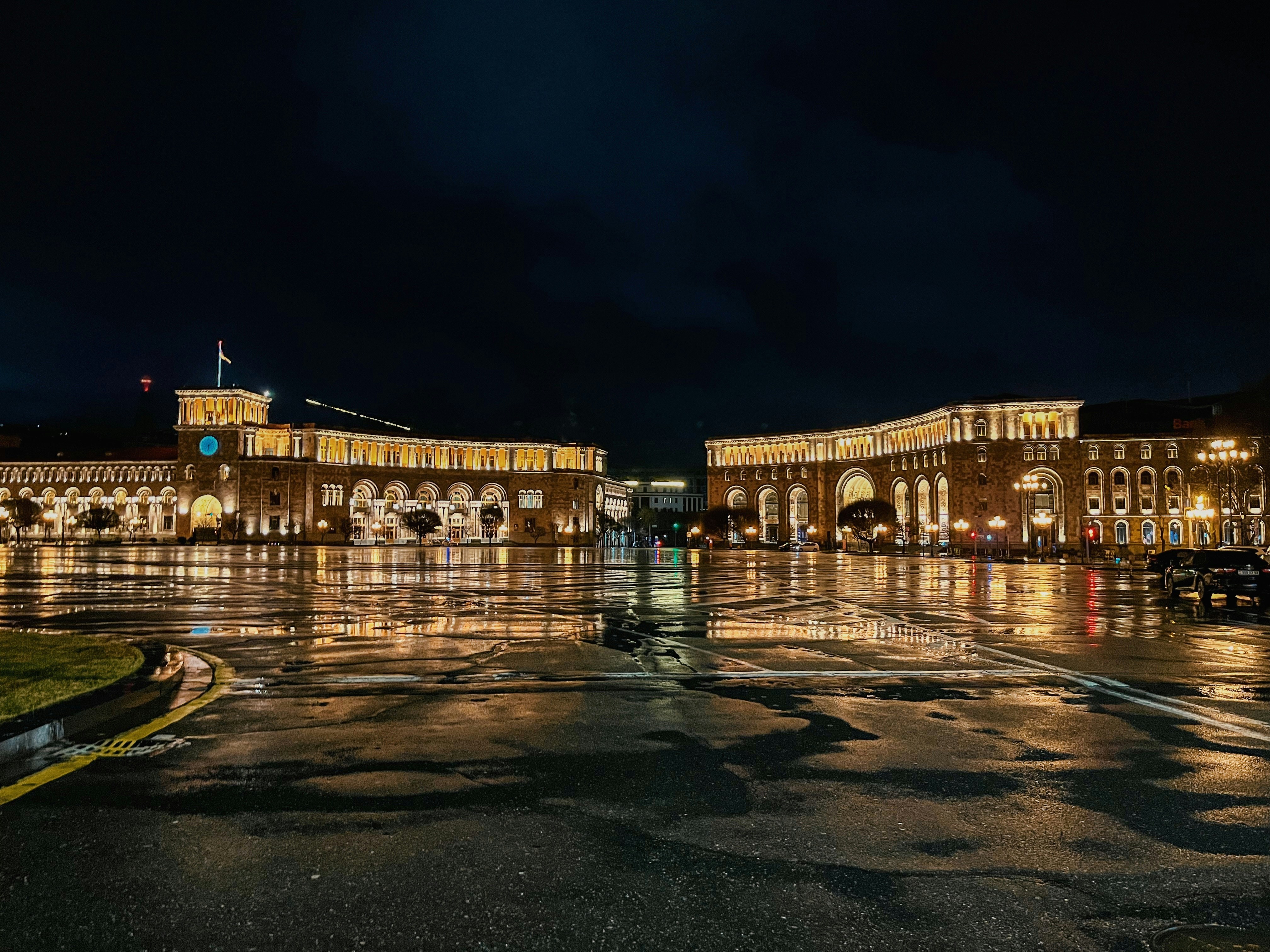 Nighttime Viaduct Reflections: A Quiet City Crossing
