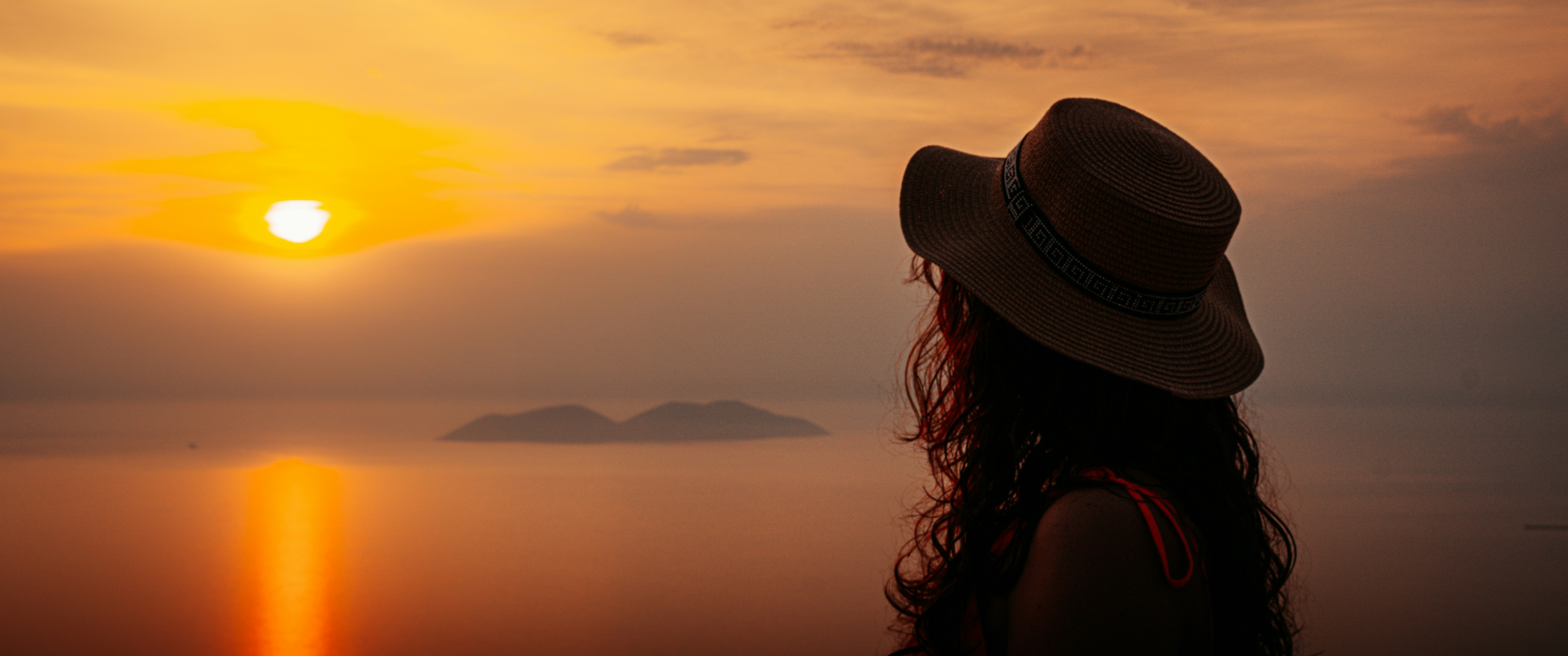 Silhouette at Sunset: A Horizon-Watching Moment