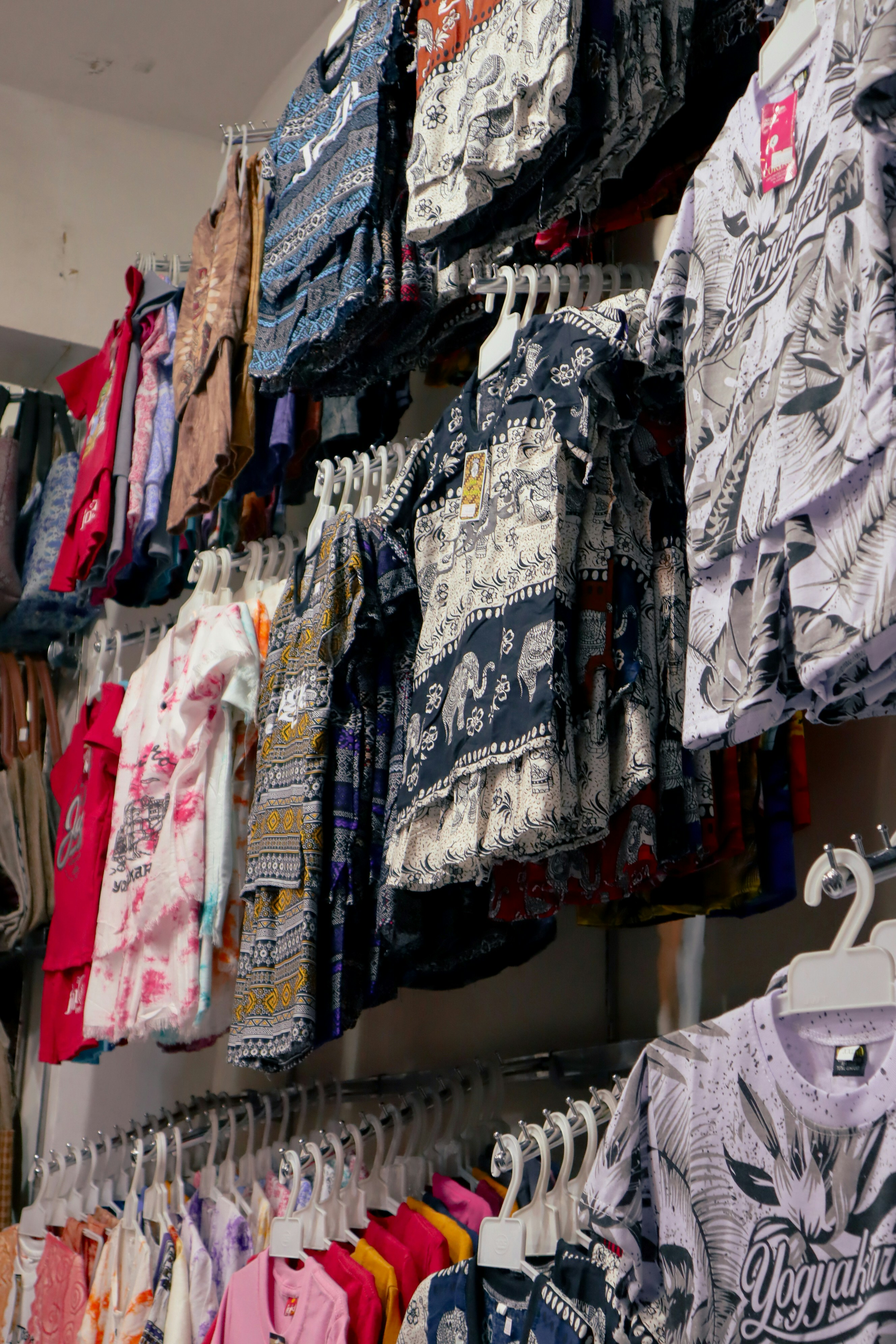 Hanging Threads: a Colorful Navy and Floral Boutique Shelf