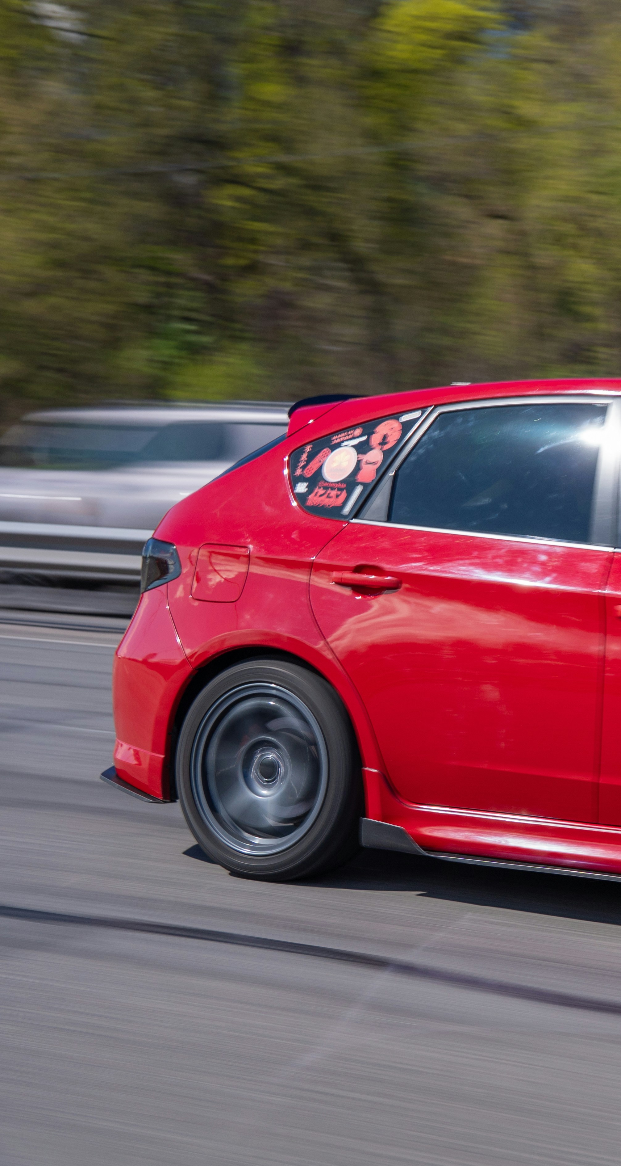 Turbo Red: A Blur of Motion on the Highway