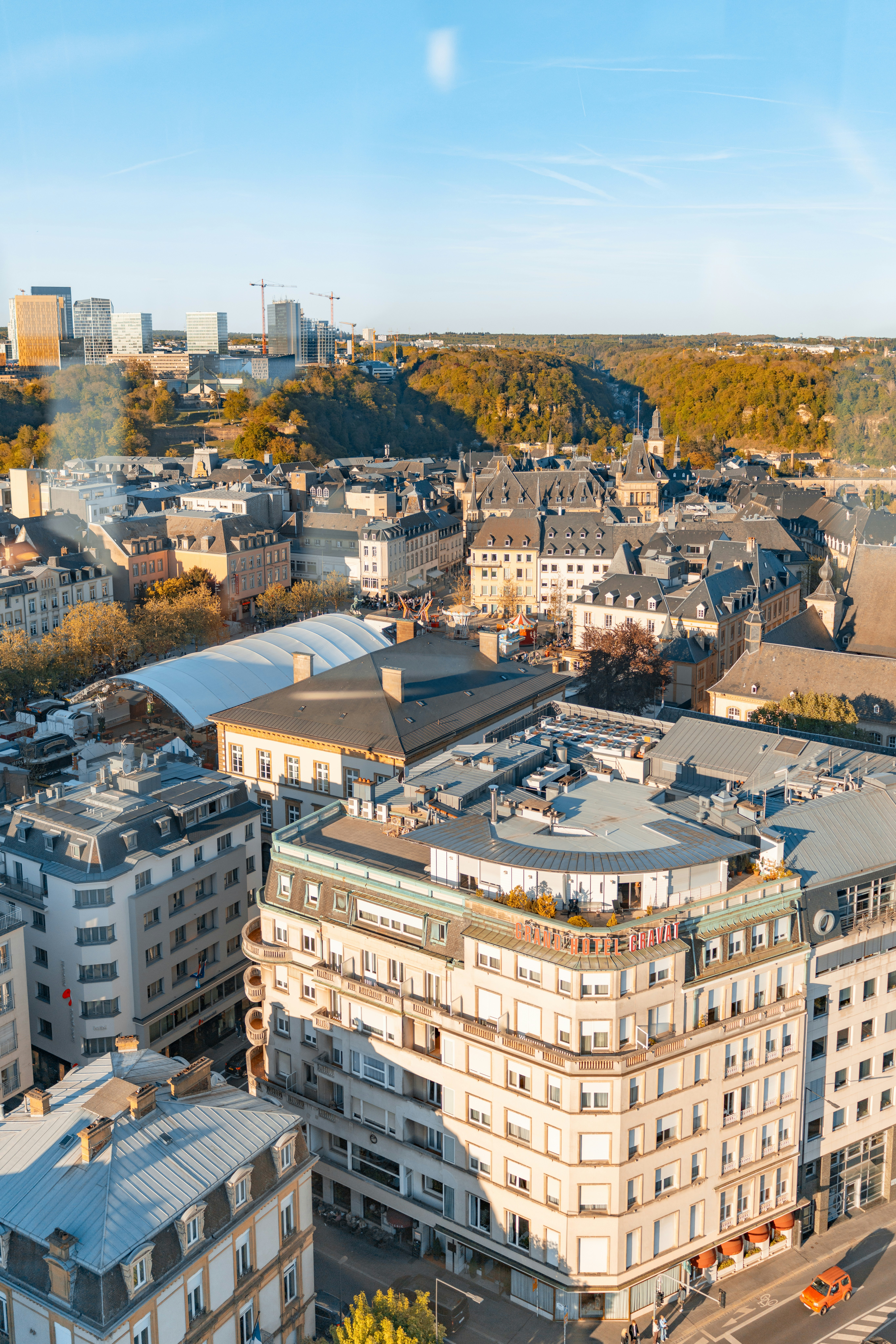 Rooftop Panorama Over a Calm European City