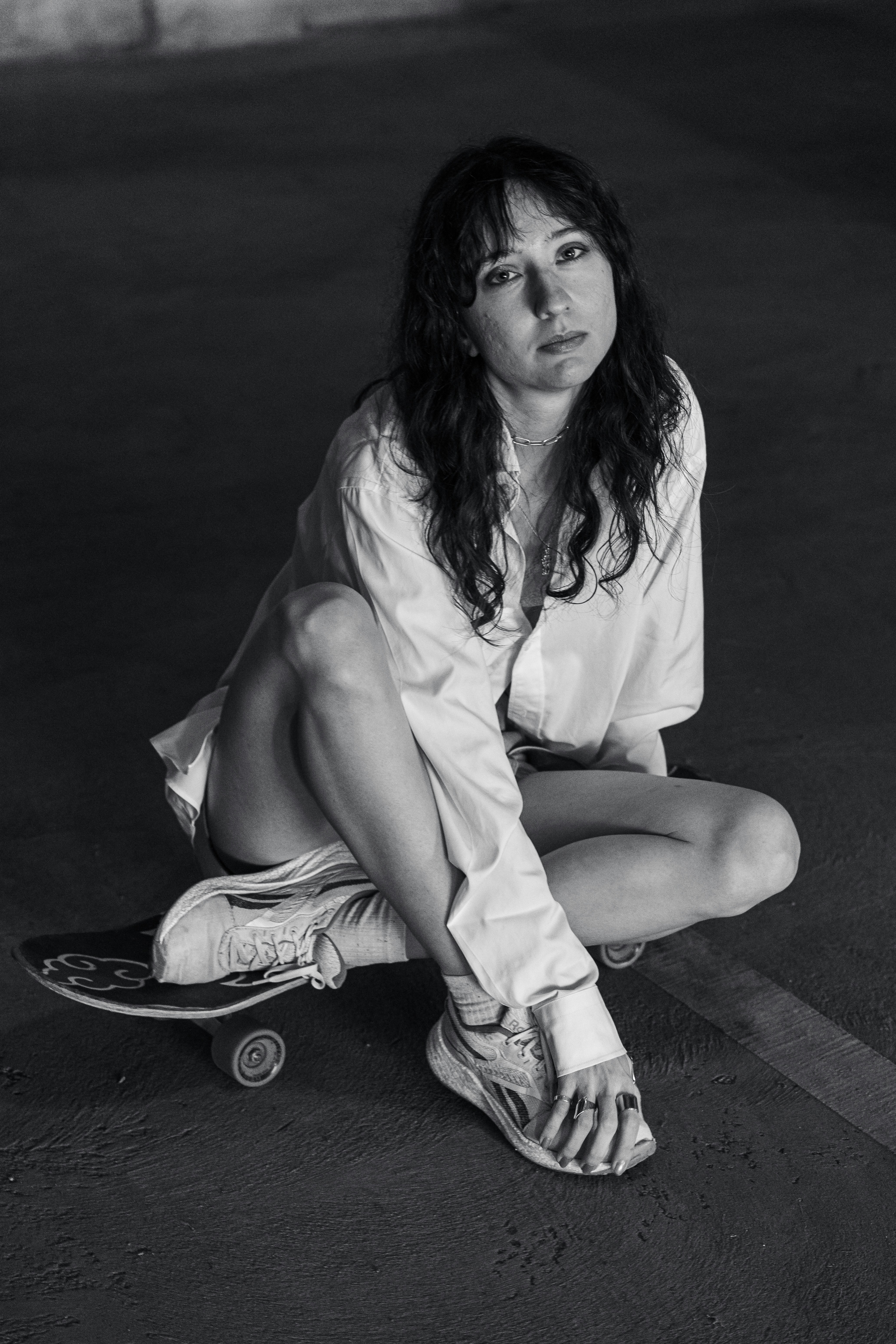 Midnight Skate: Portrait in Neon Silence