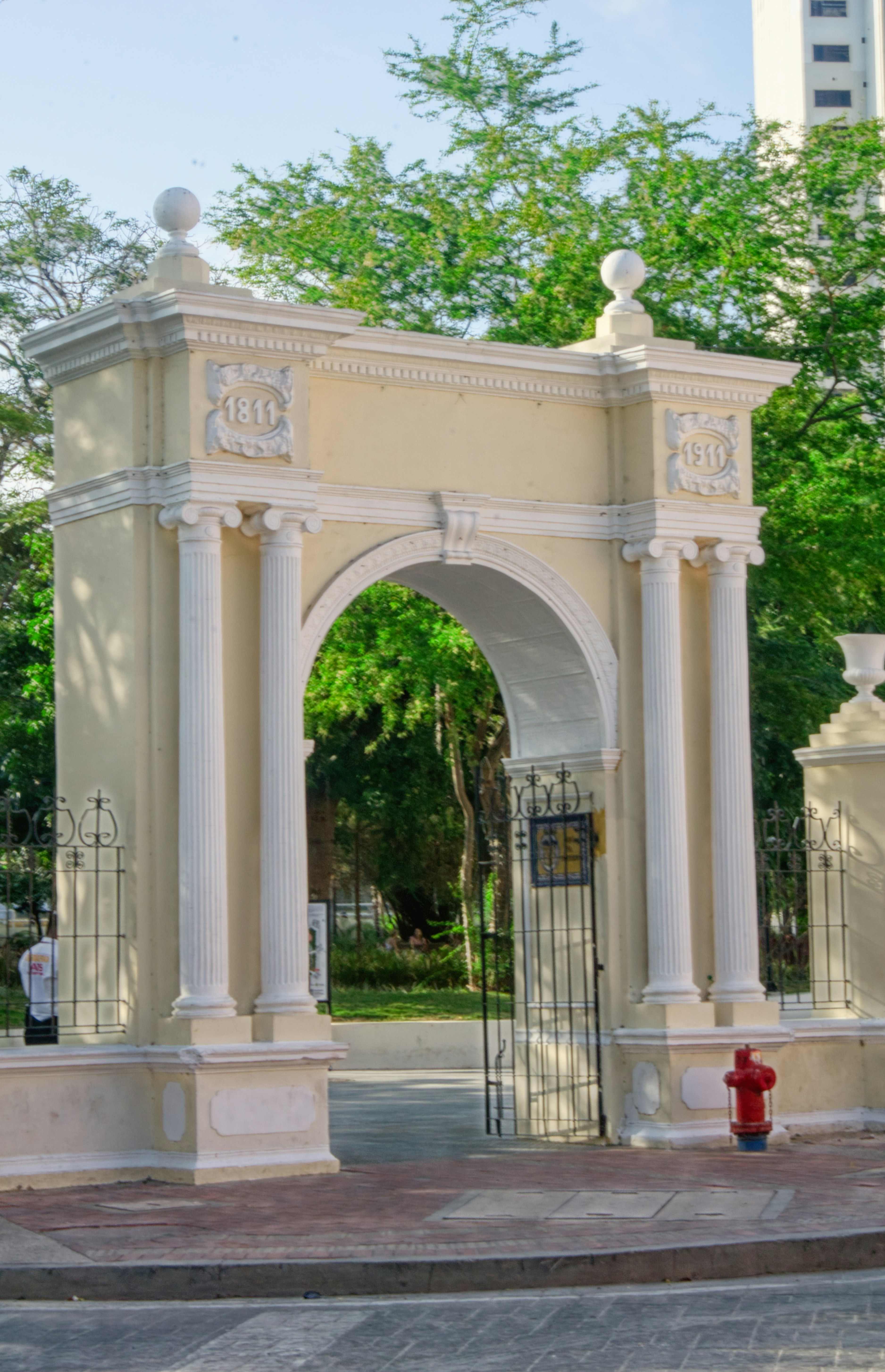 Stone Archway Gate to the Park