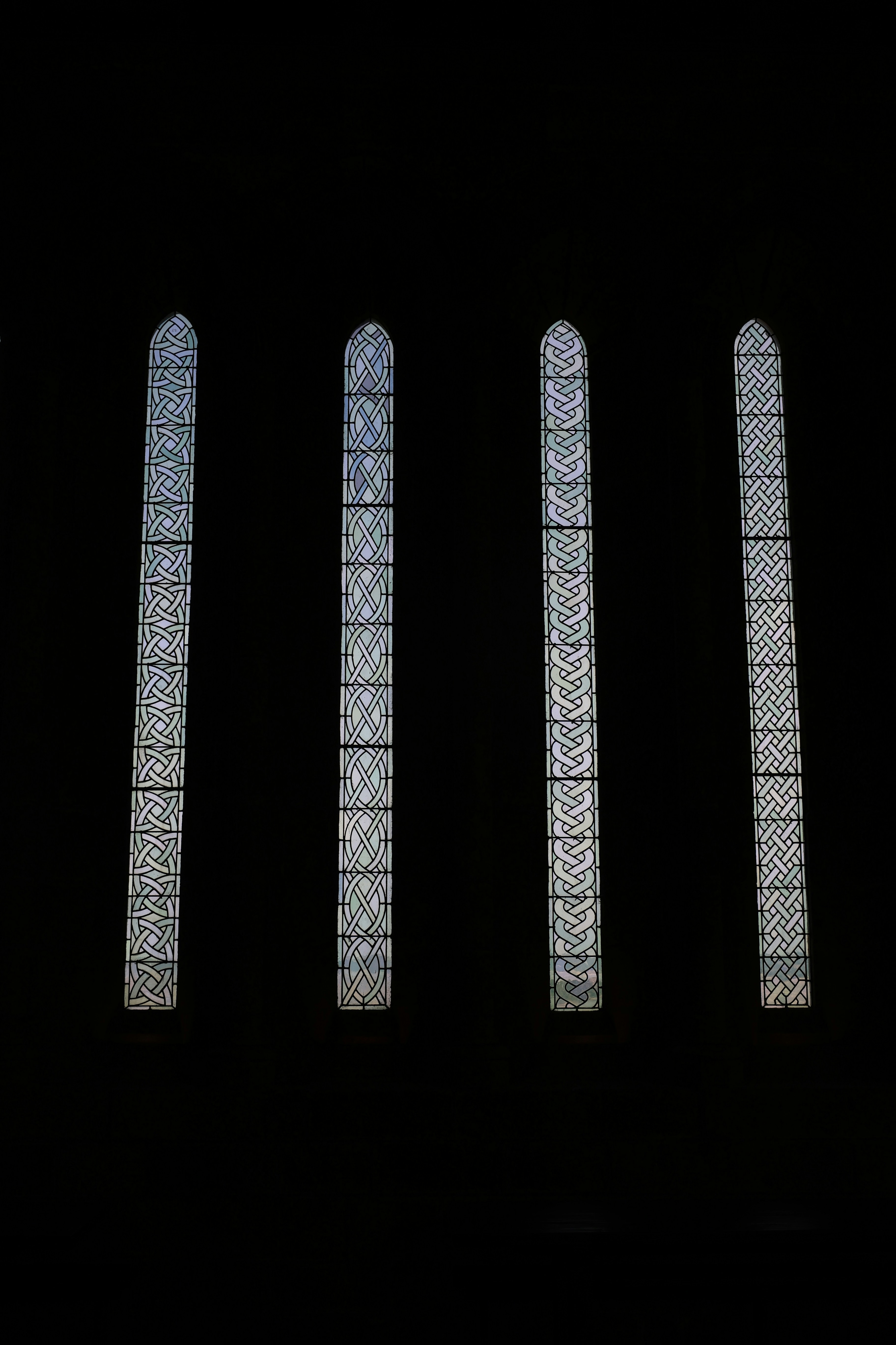 Stained Glass Columns: Narrow Arches of Light