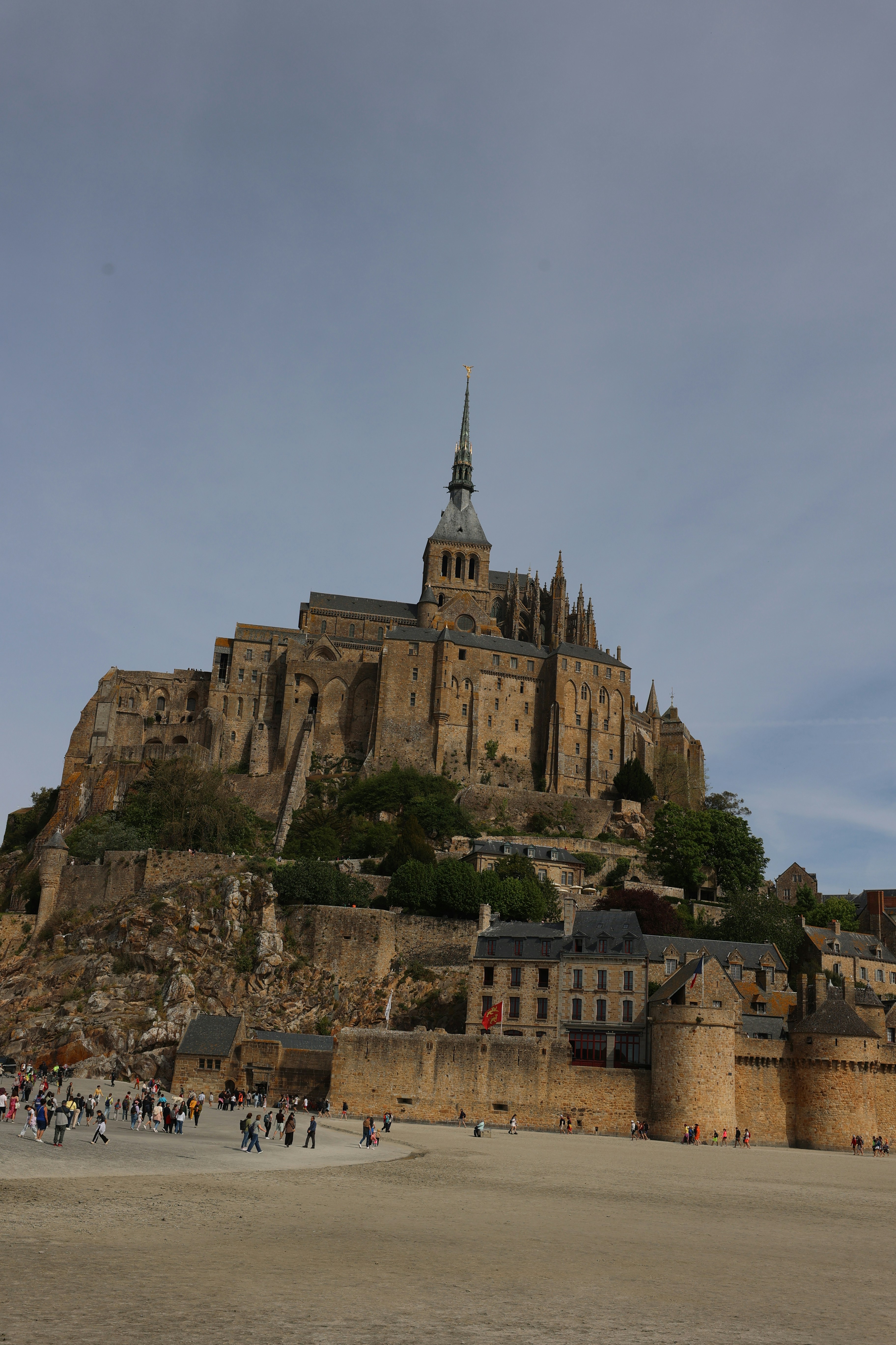 Mont Saint-Michel Rising from the Tidal Plain