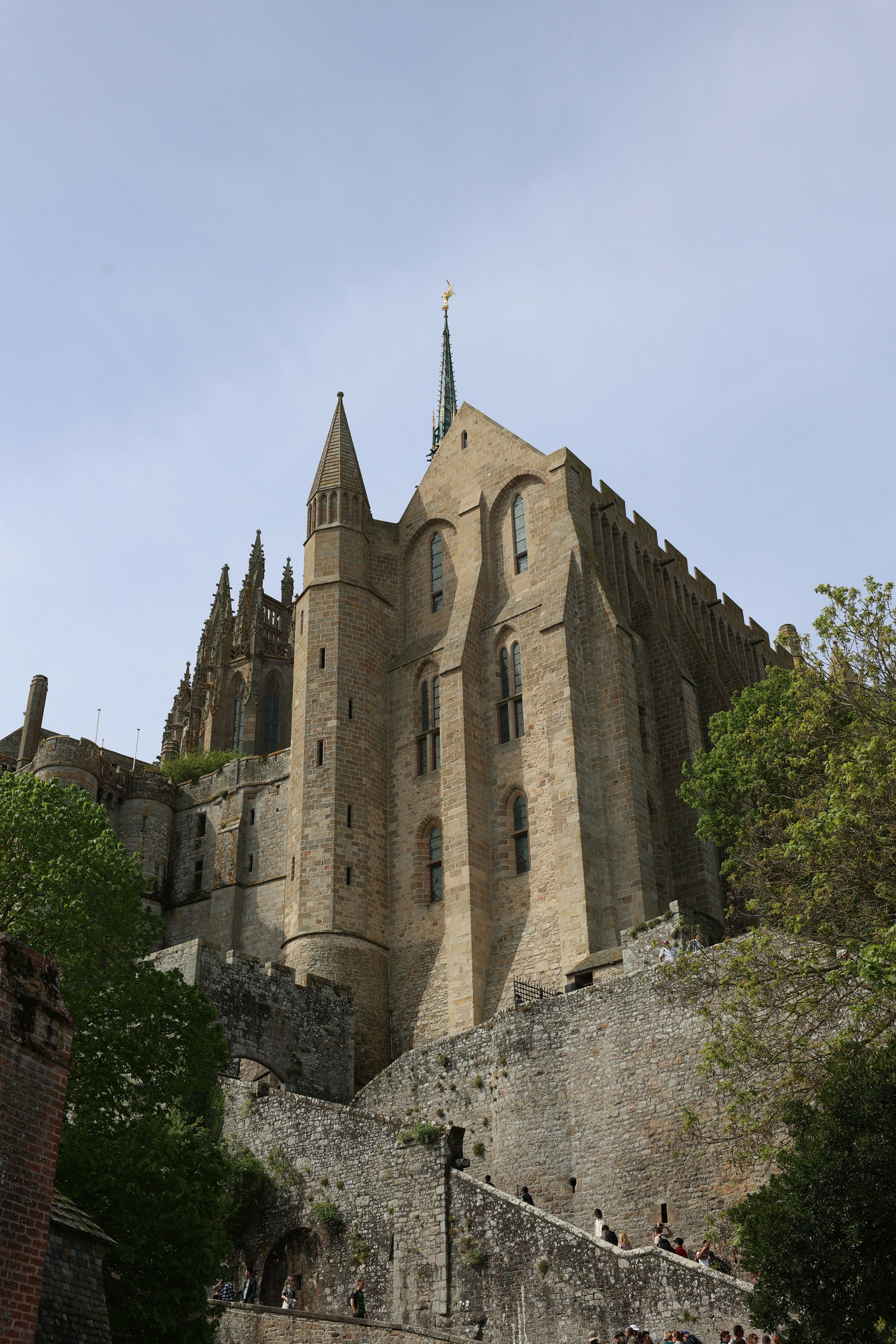 Gothic Cathedral Rising Above the Stone Terrace
