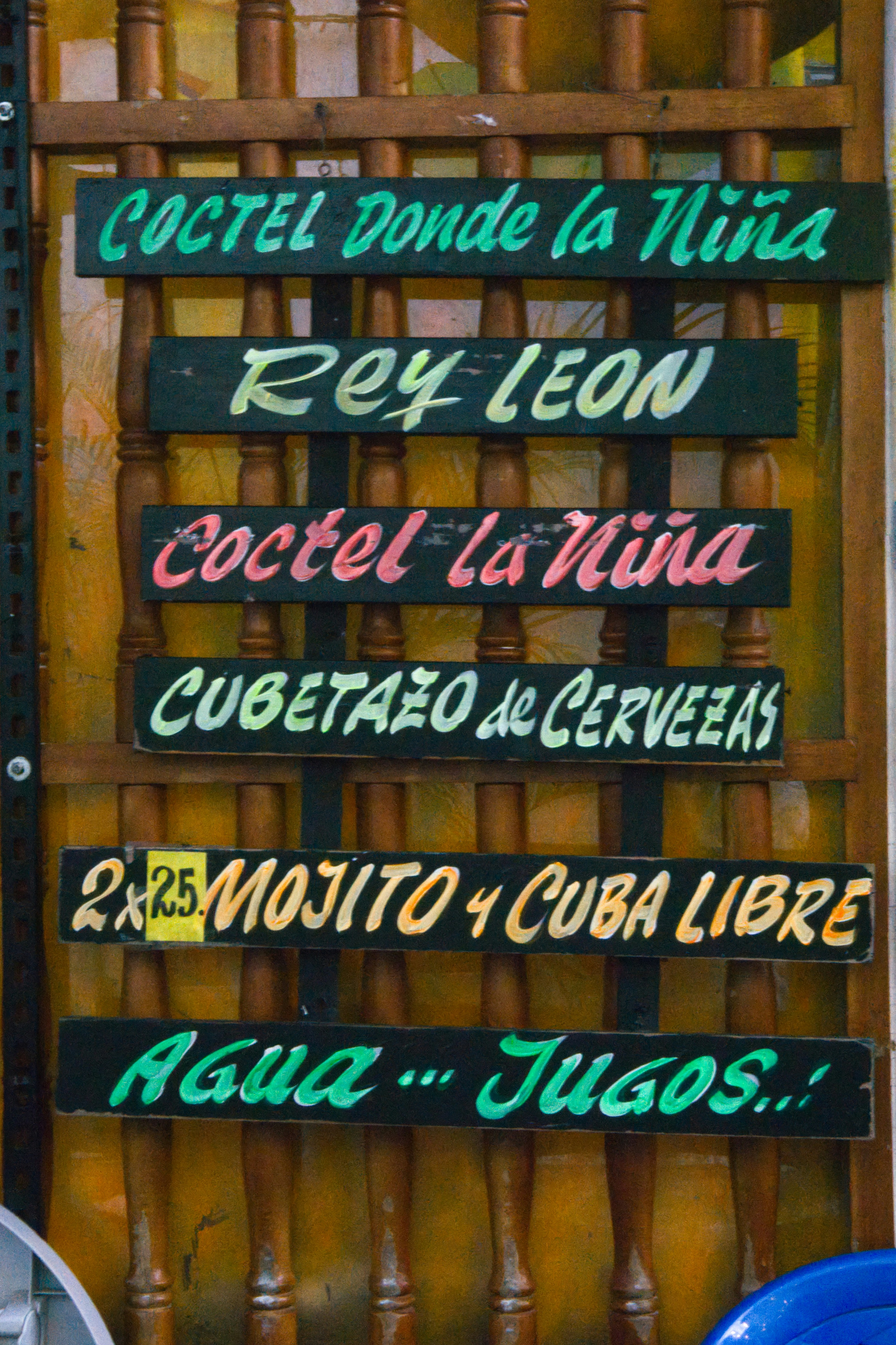 Colorful Spanish Bar Signboard Tour