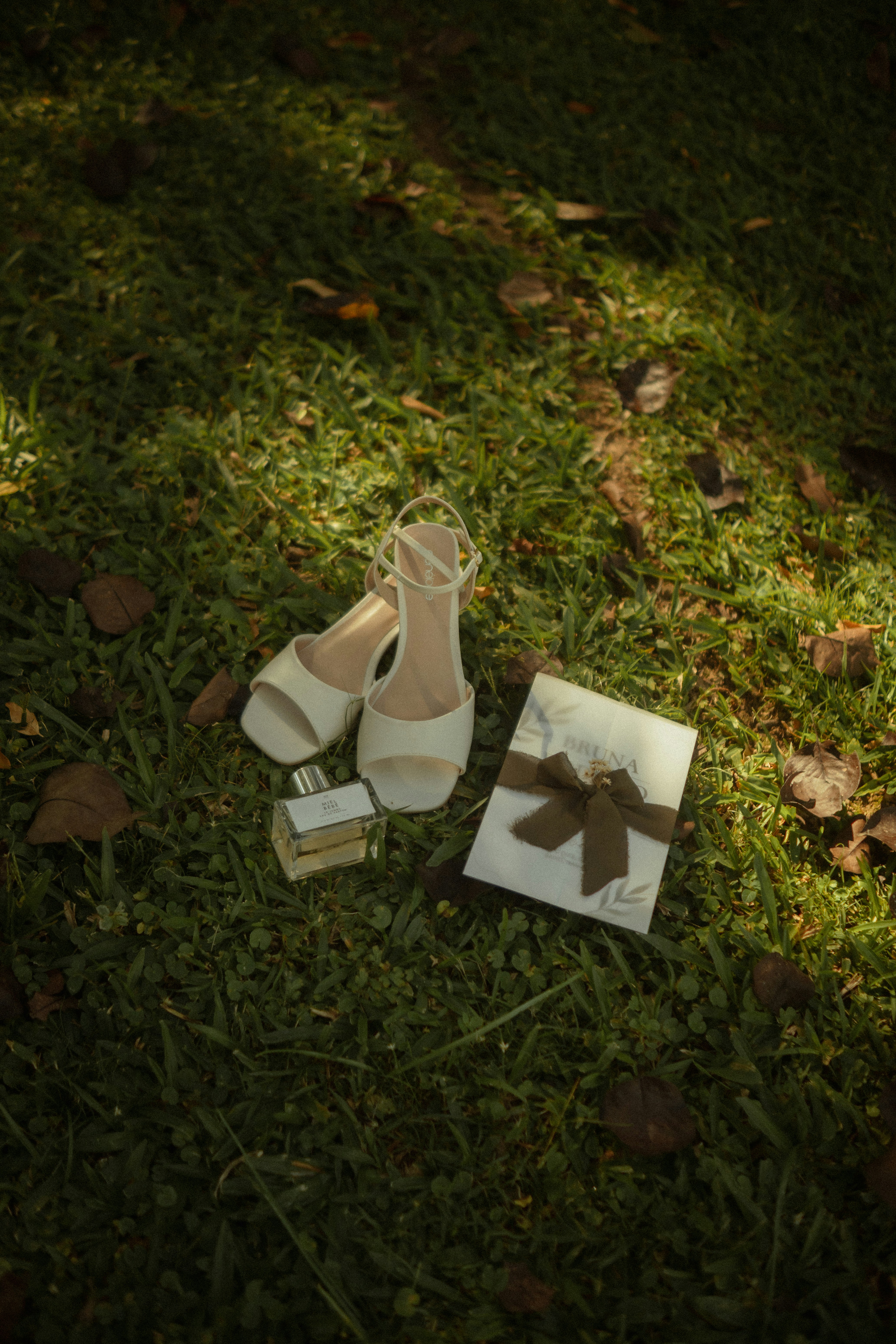 Pastel Heels and a Gifted Moment on Evening Grass