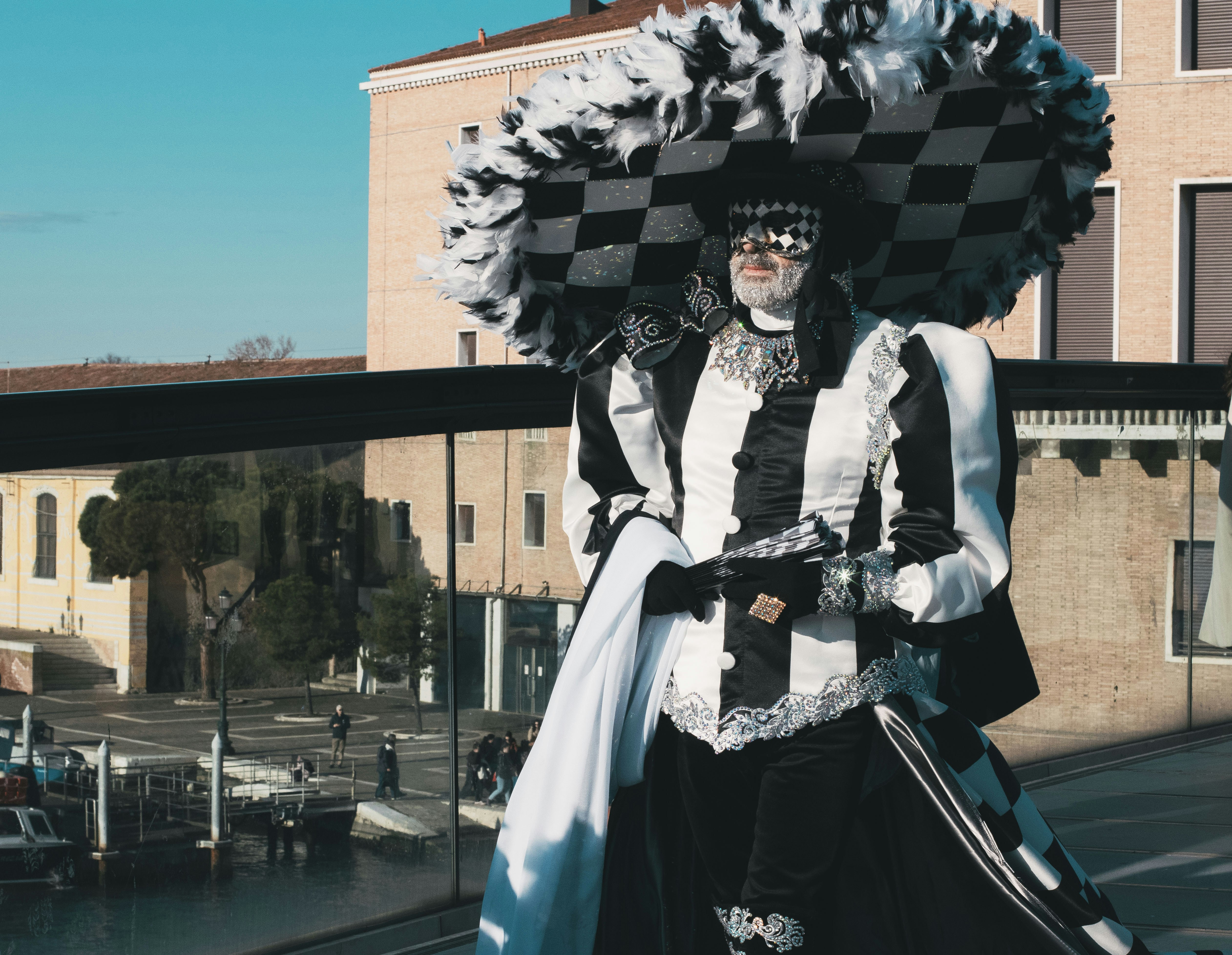 The Carnival Dancer Beneath a Wide Feathery Hat