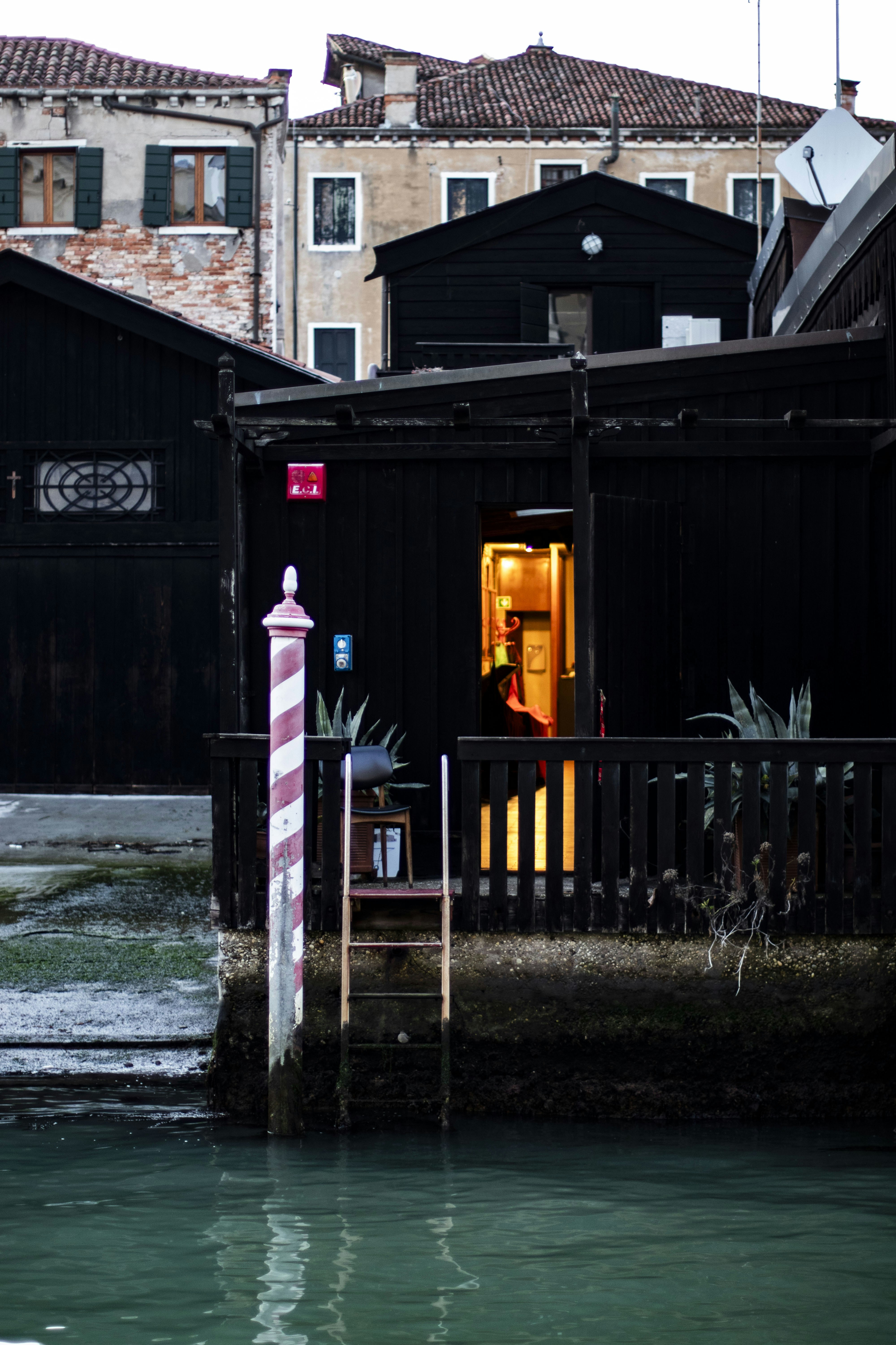 Lantern Glow Through the Waterfront Gate