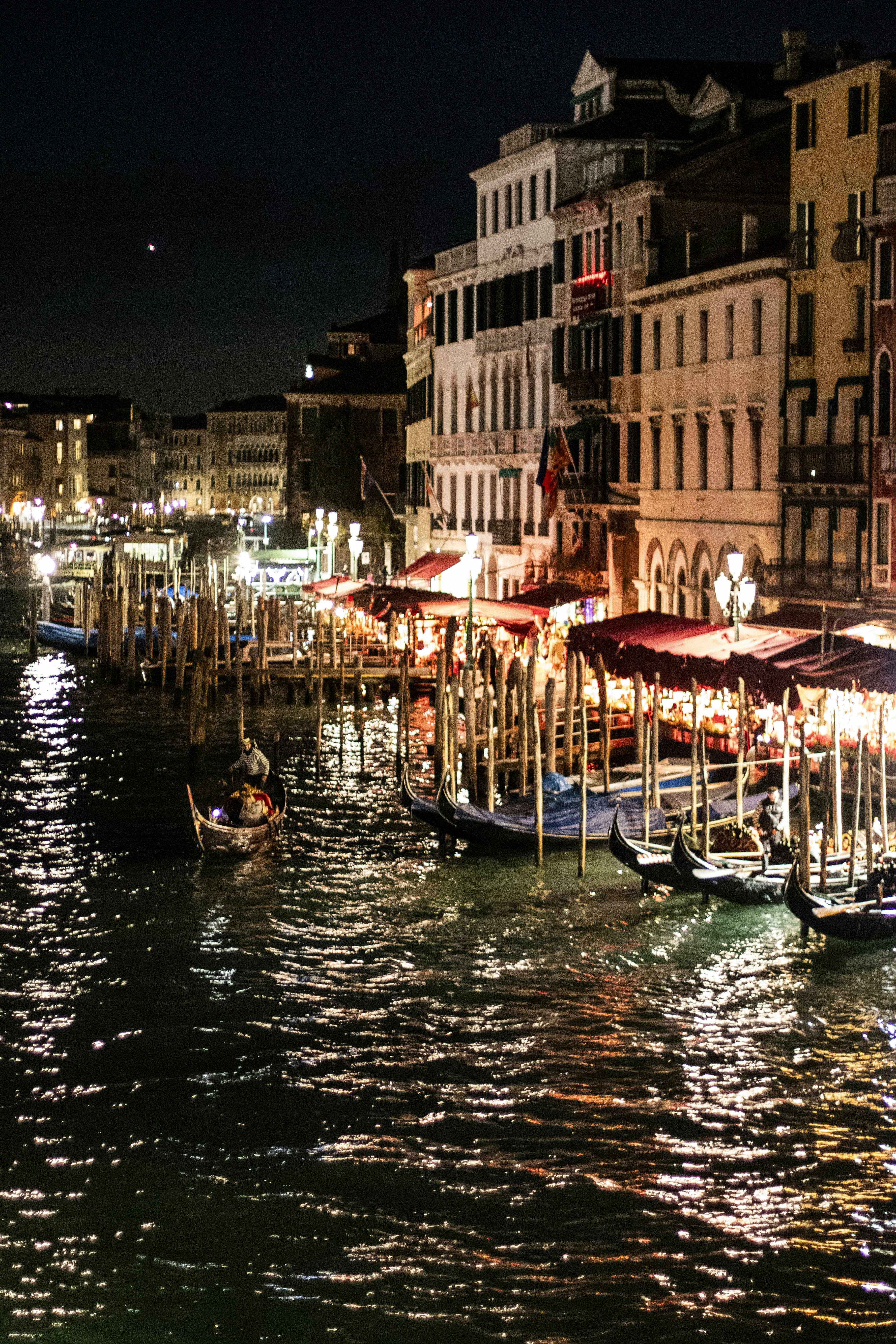Night Lights Along the Gondola Row