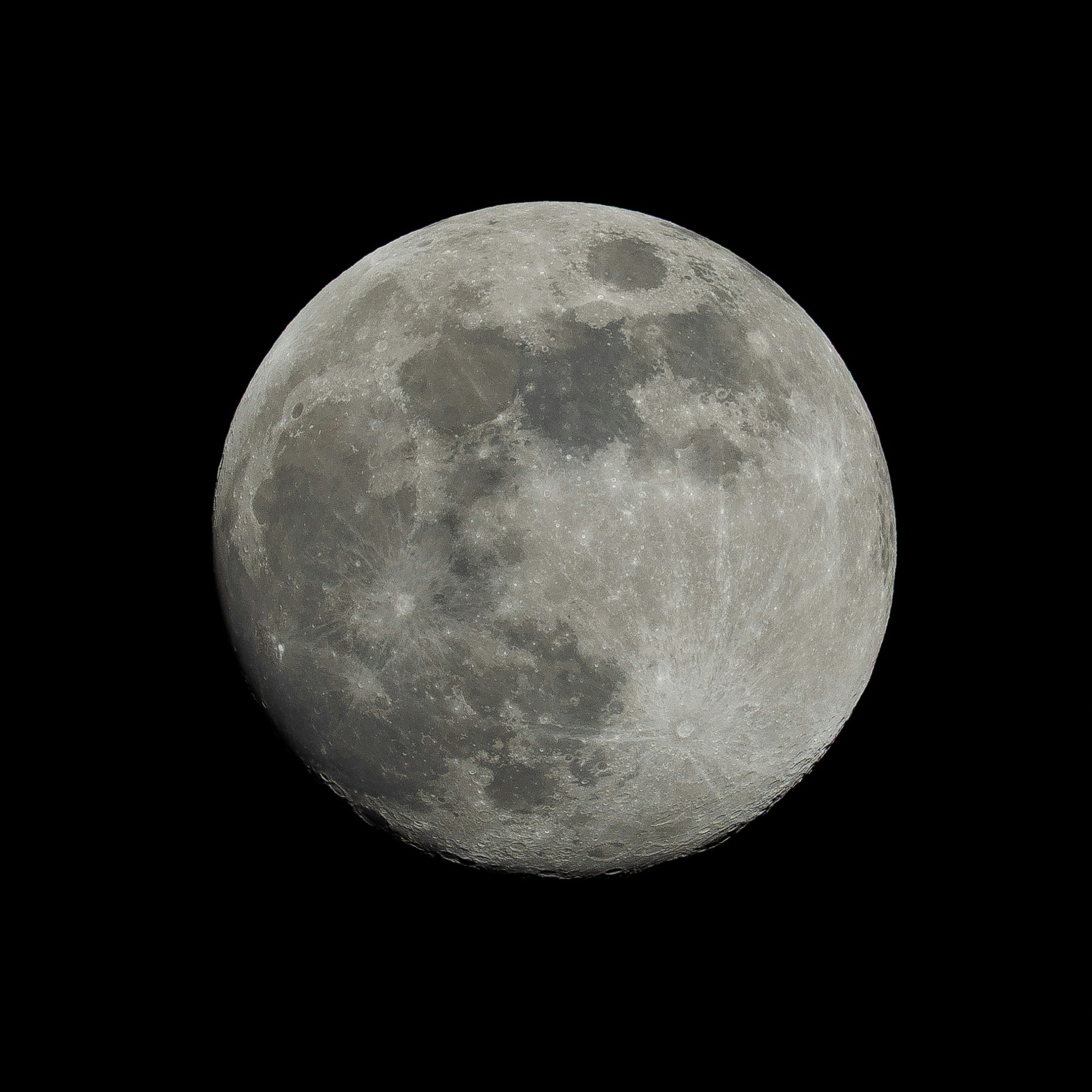 Moon in Black: A Crisp Disk of Silence