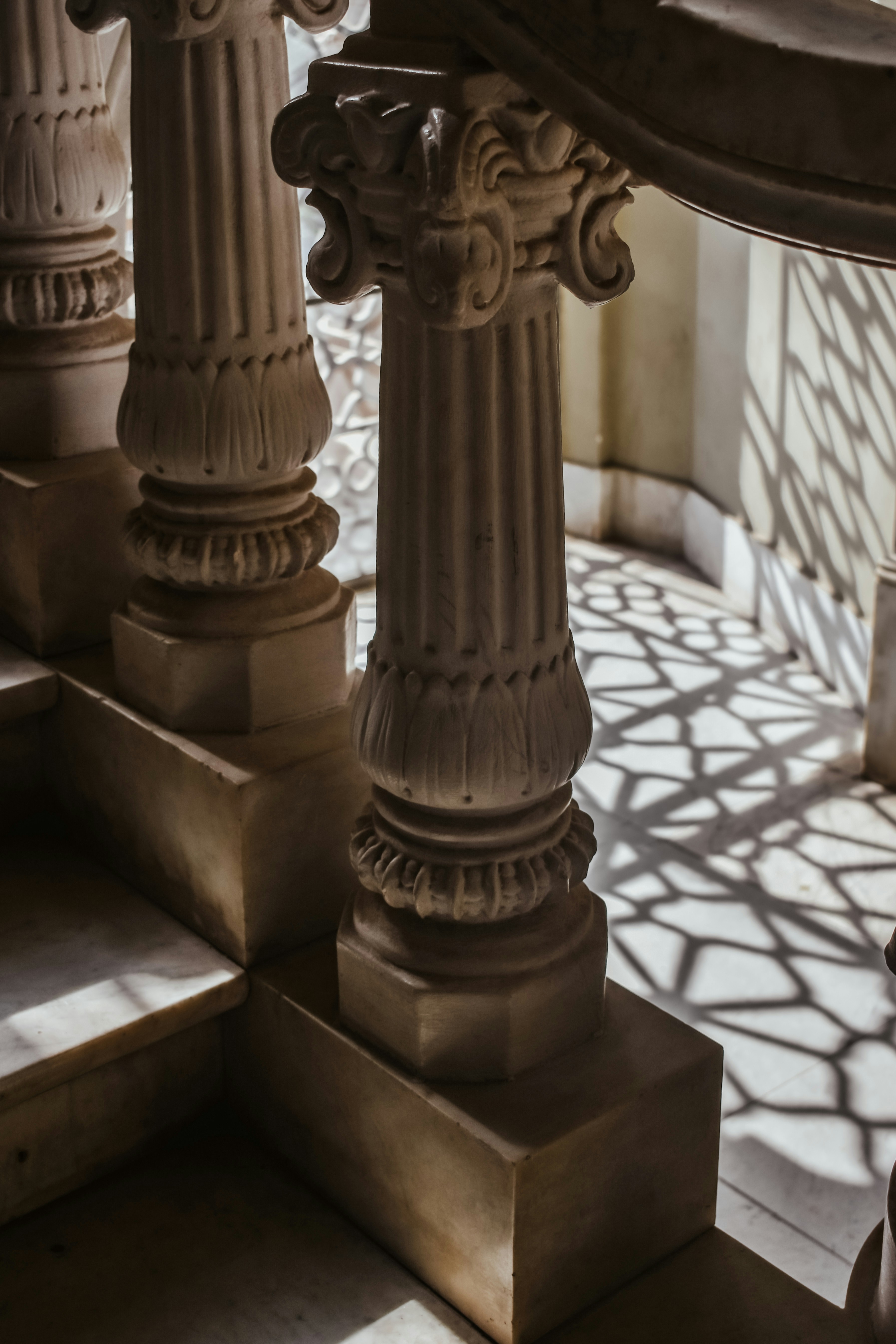 Cast Shadows and Carved Columns: A Study in Stone Geometry