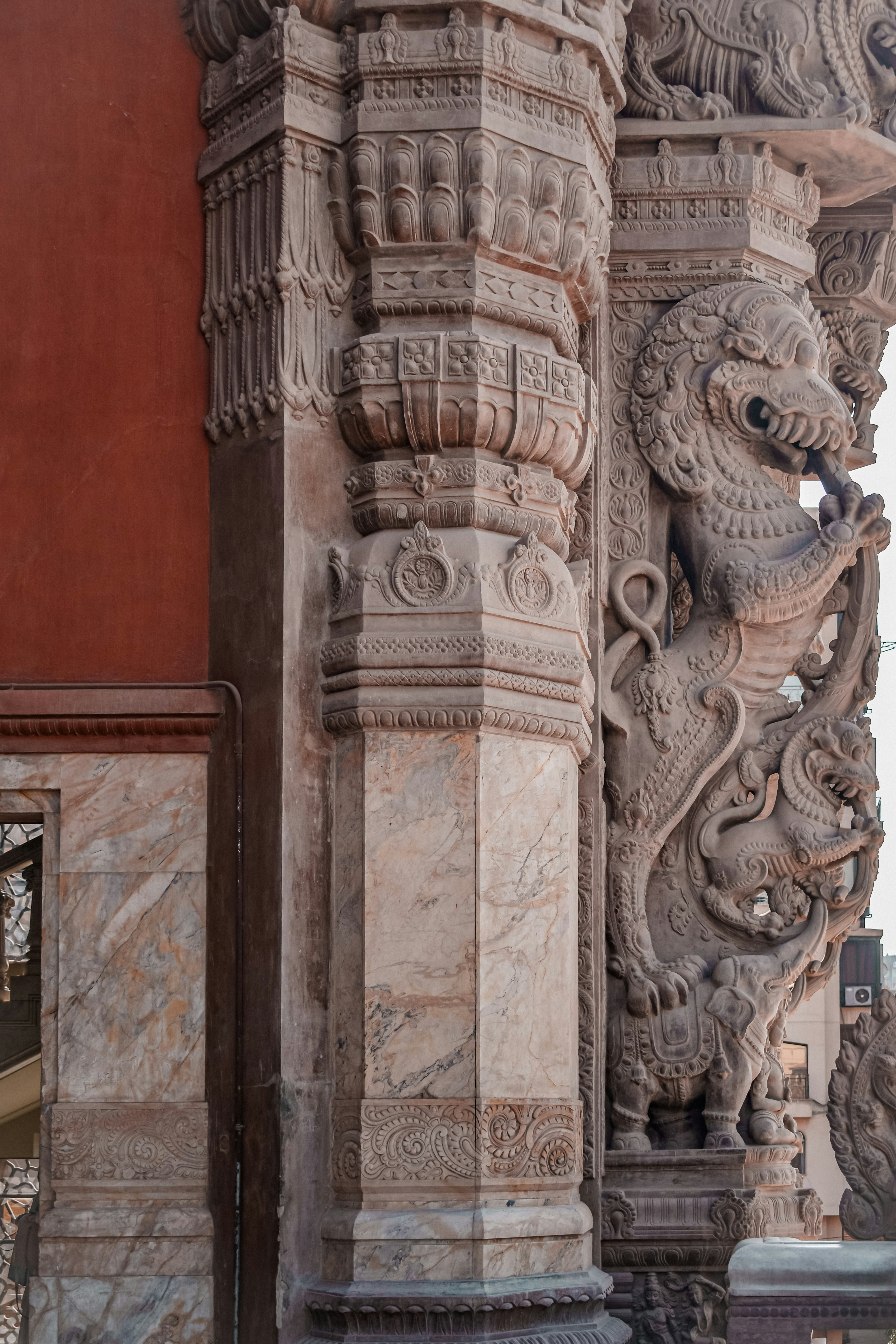 Stone Dragon Carvings Adorn Ancient Portal