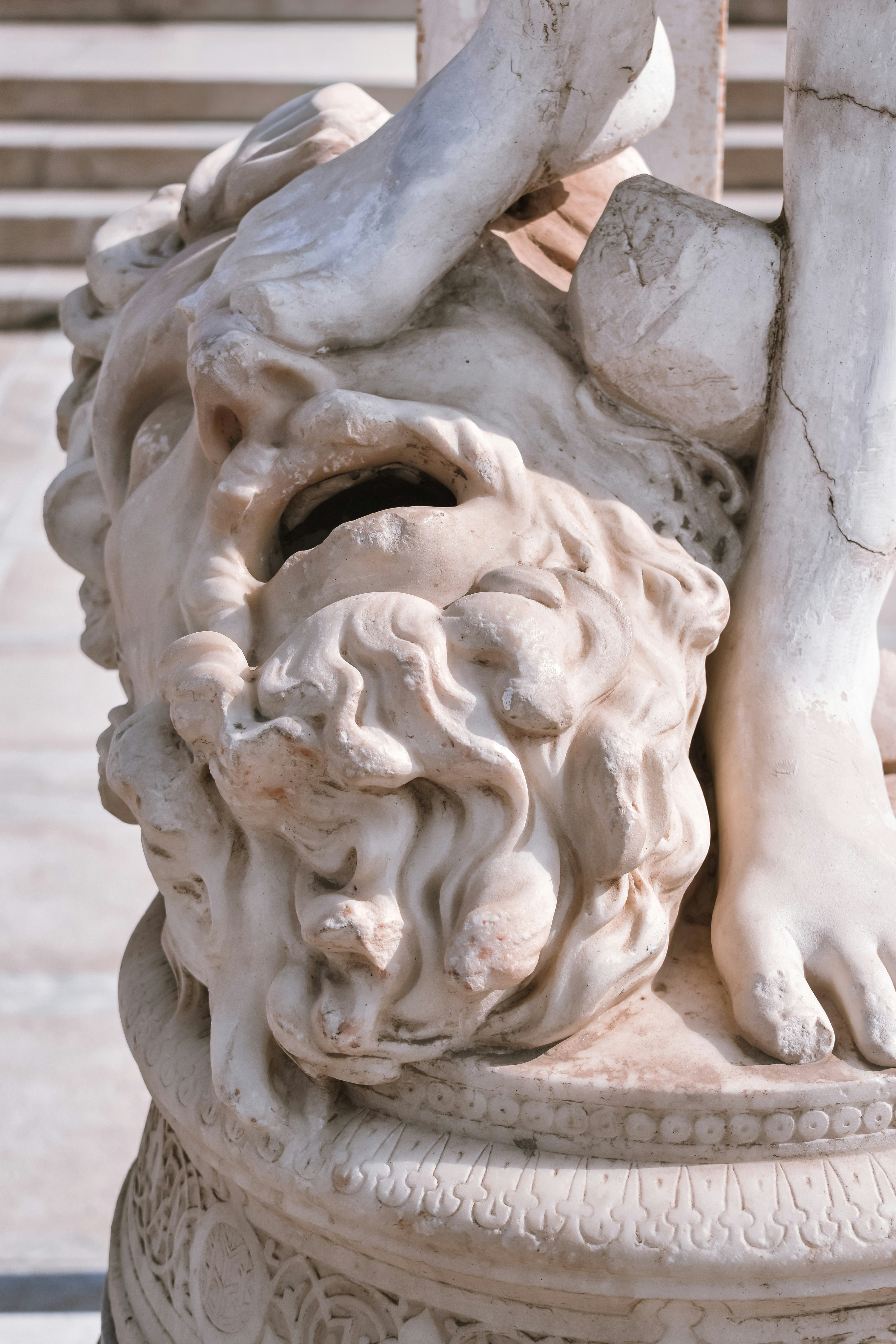 Lament of the Stone Lion: A Close-Up of Carved Fury
