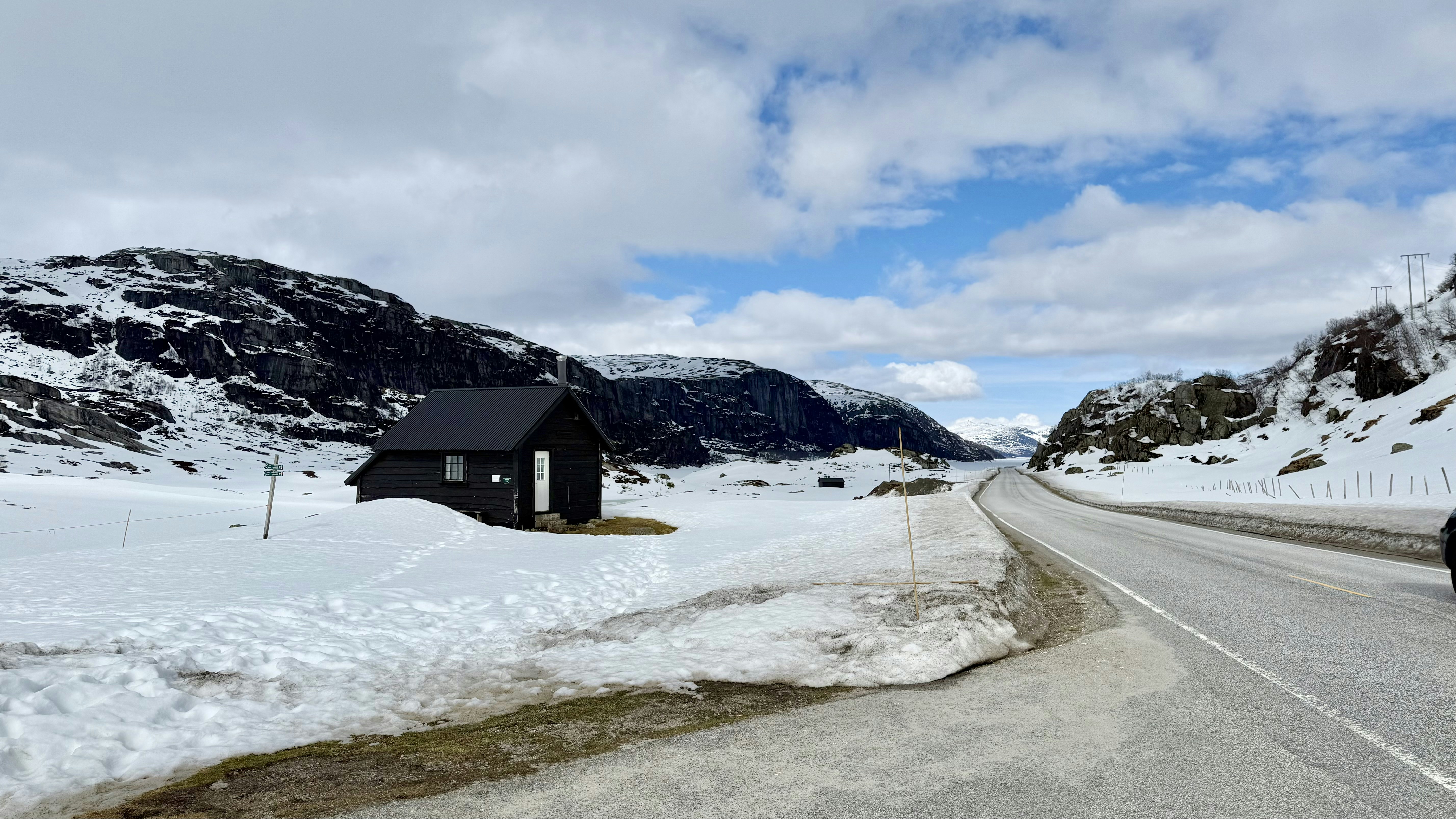 Snowbound Road to the Distant Pass