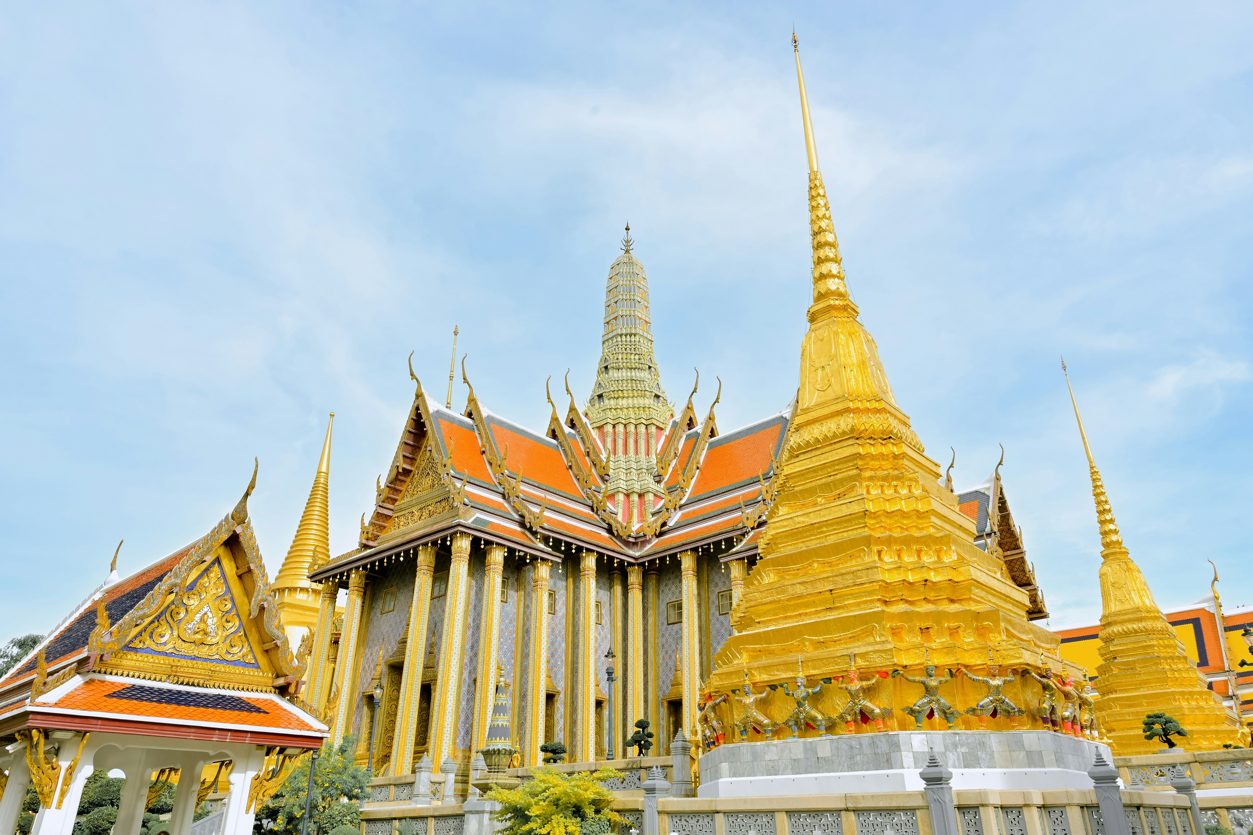 Golden Spires and Sacred Geometry: Temple Complex in Morning Light