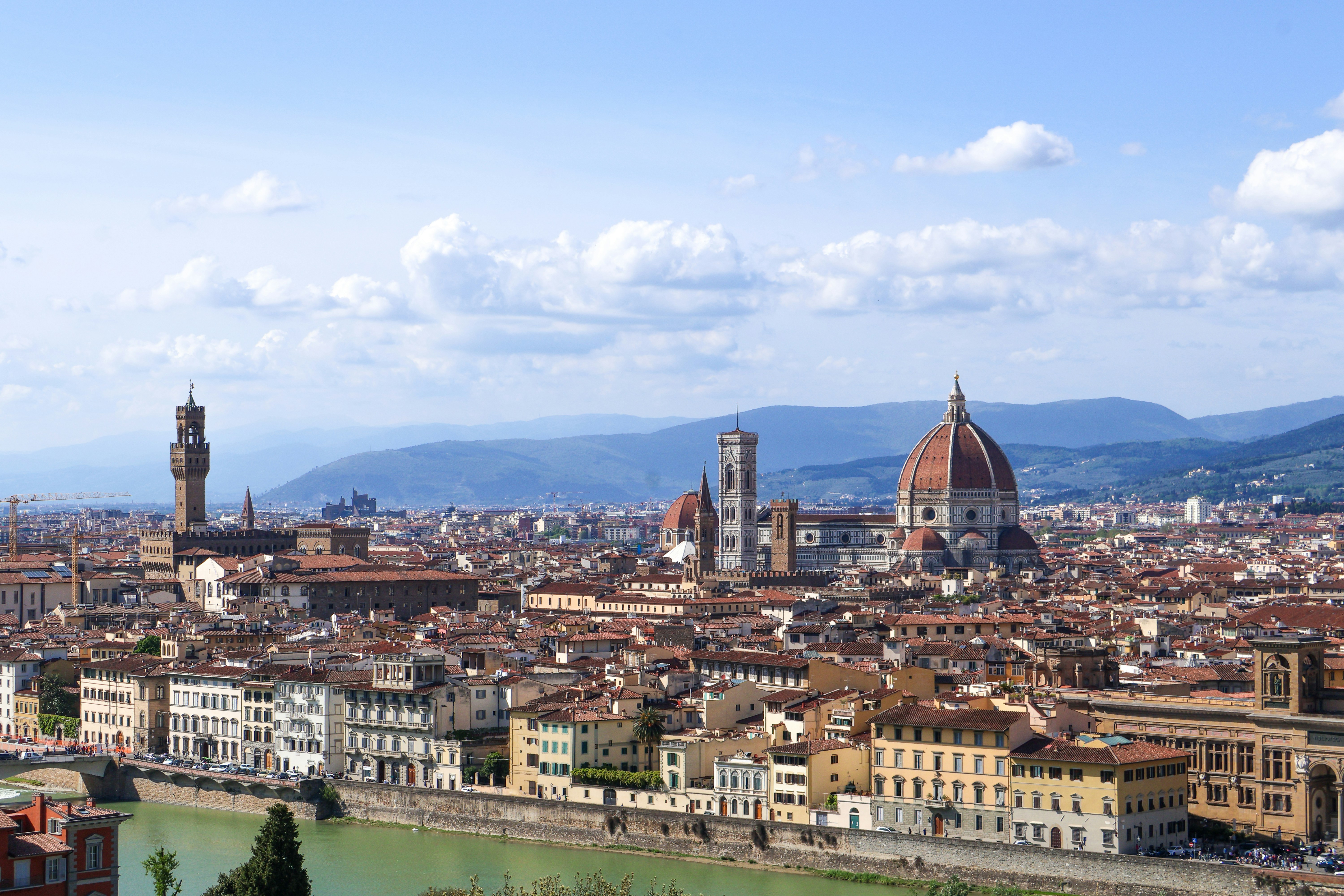 Florentine Dusk: Cityscape with the Domes of Florence