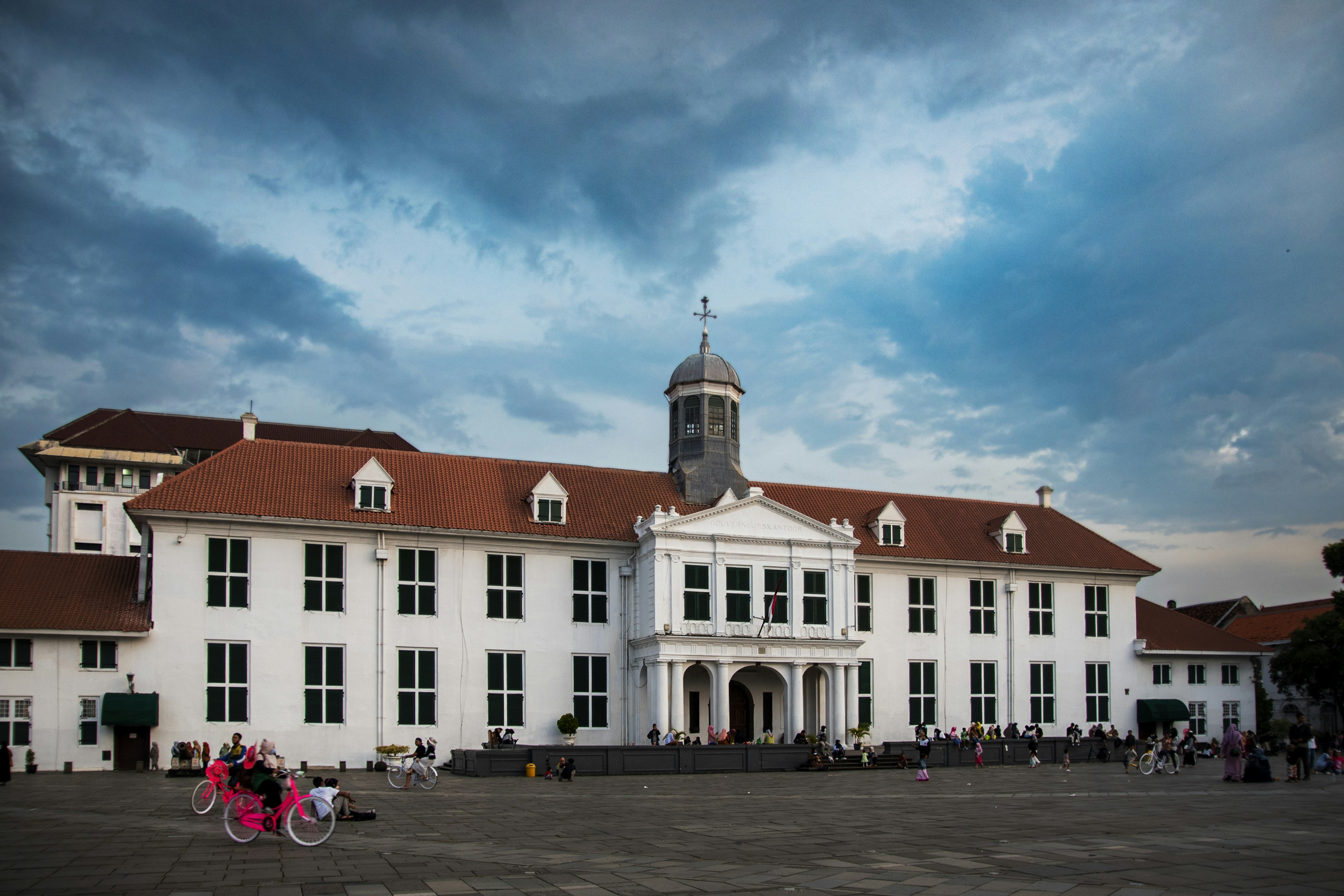 A Civic Hall Embraced by Twilight Sky