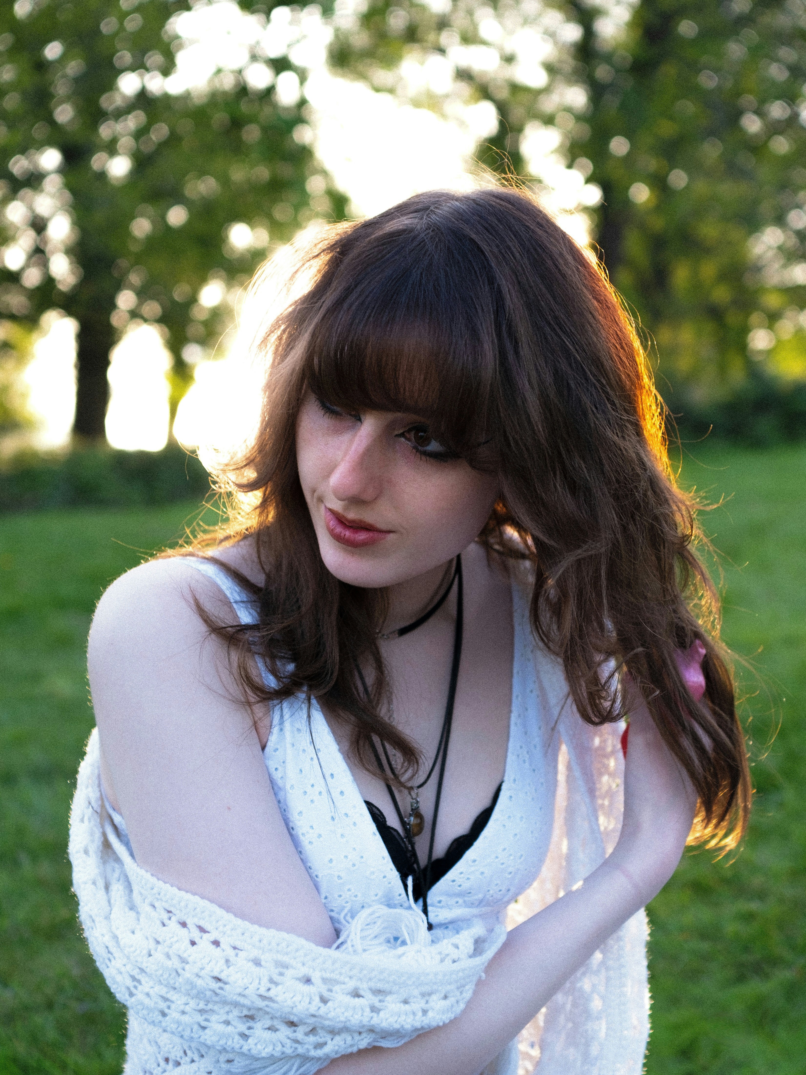 Soft-Focus Portrait in Golden Hour by the Park