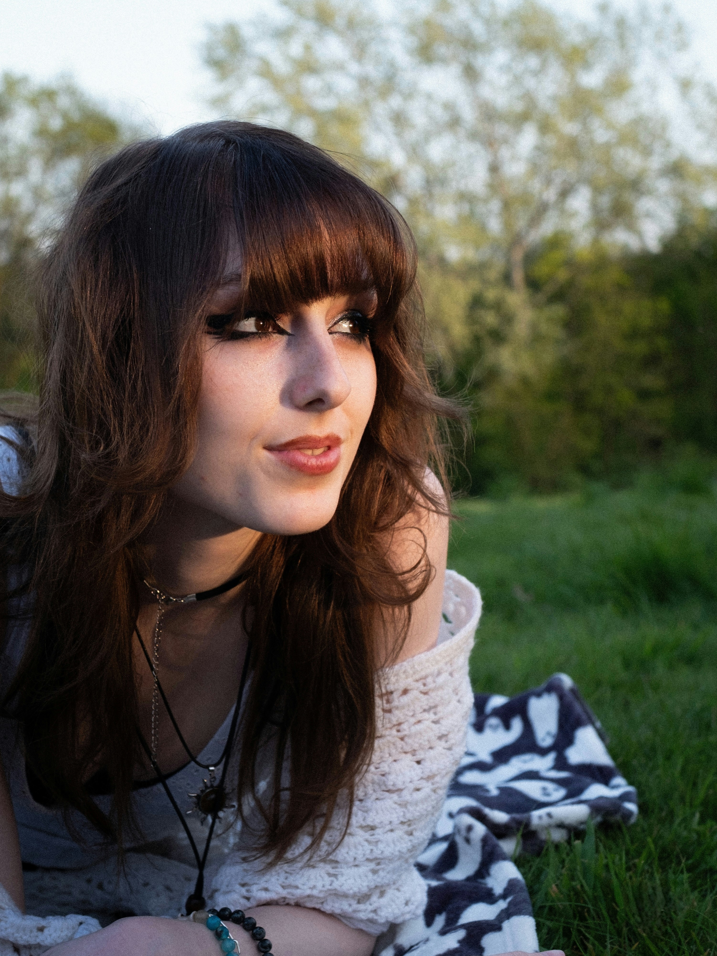 Soft Evening Gaze: Portrait in Dappled Light