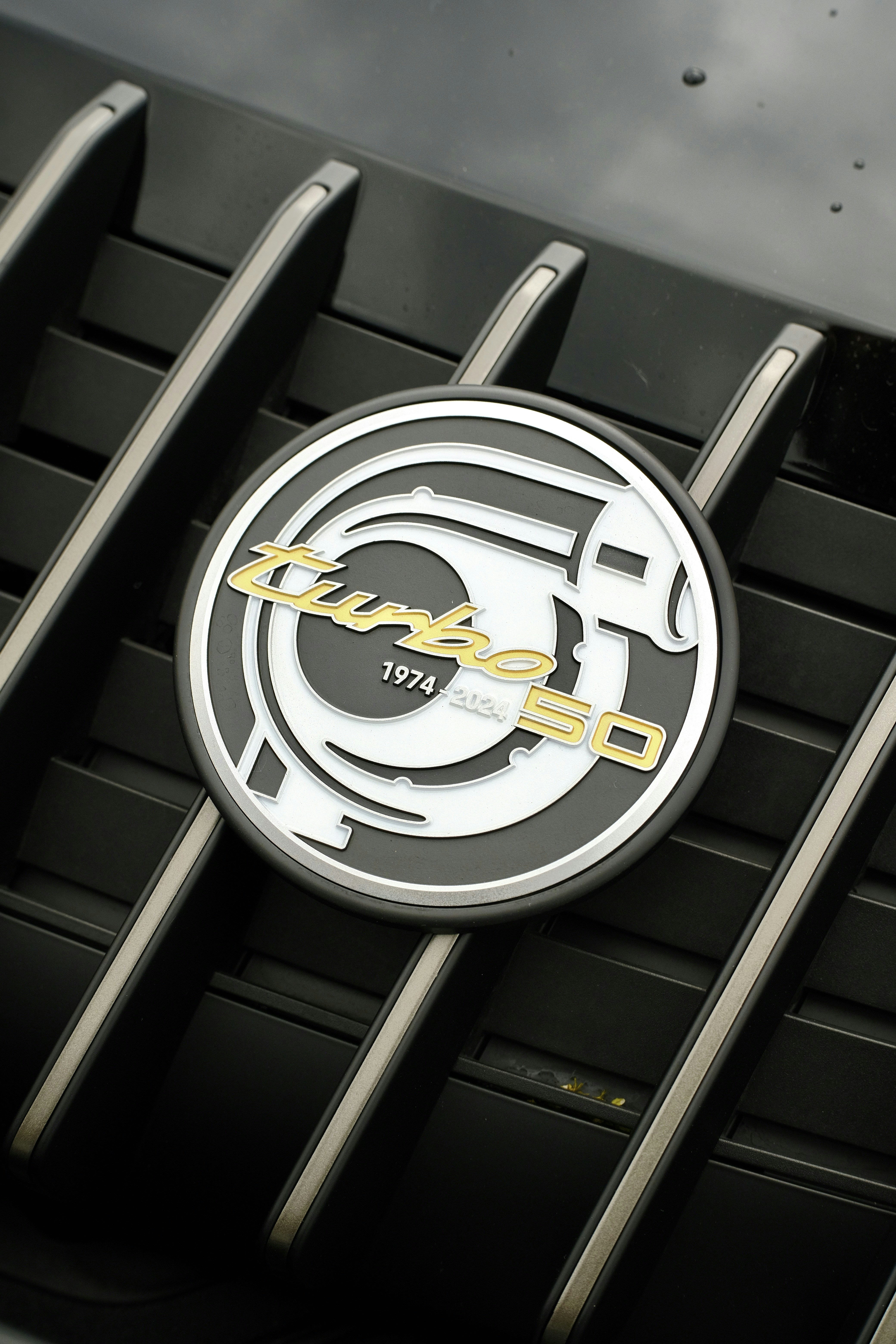 Emblem Glow: Close-up of a Toroid Badge on a Grille