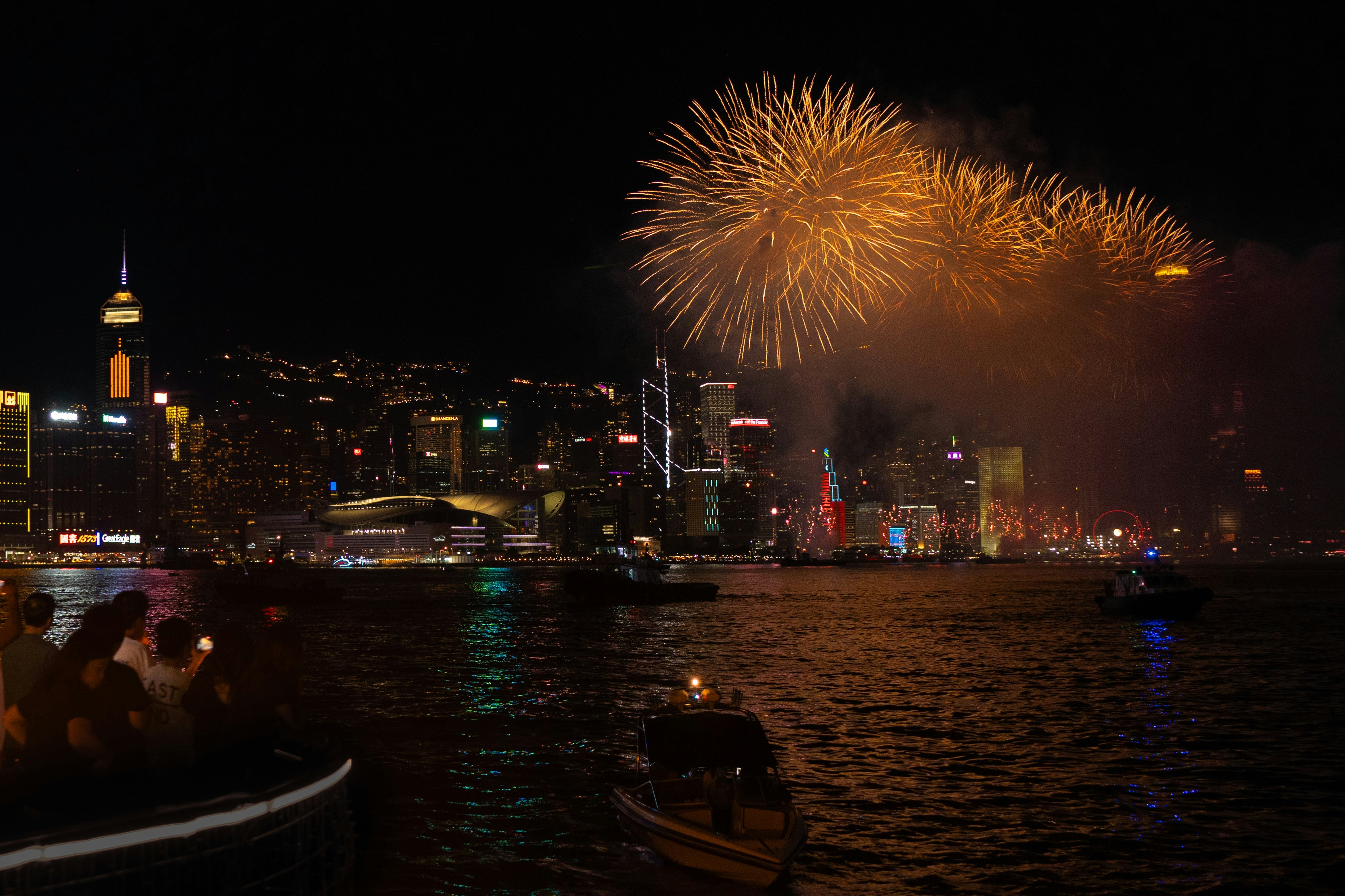 Midnight Shanghai: Fireworks over the Harbor