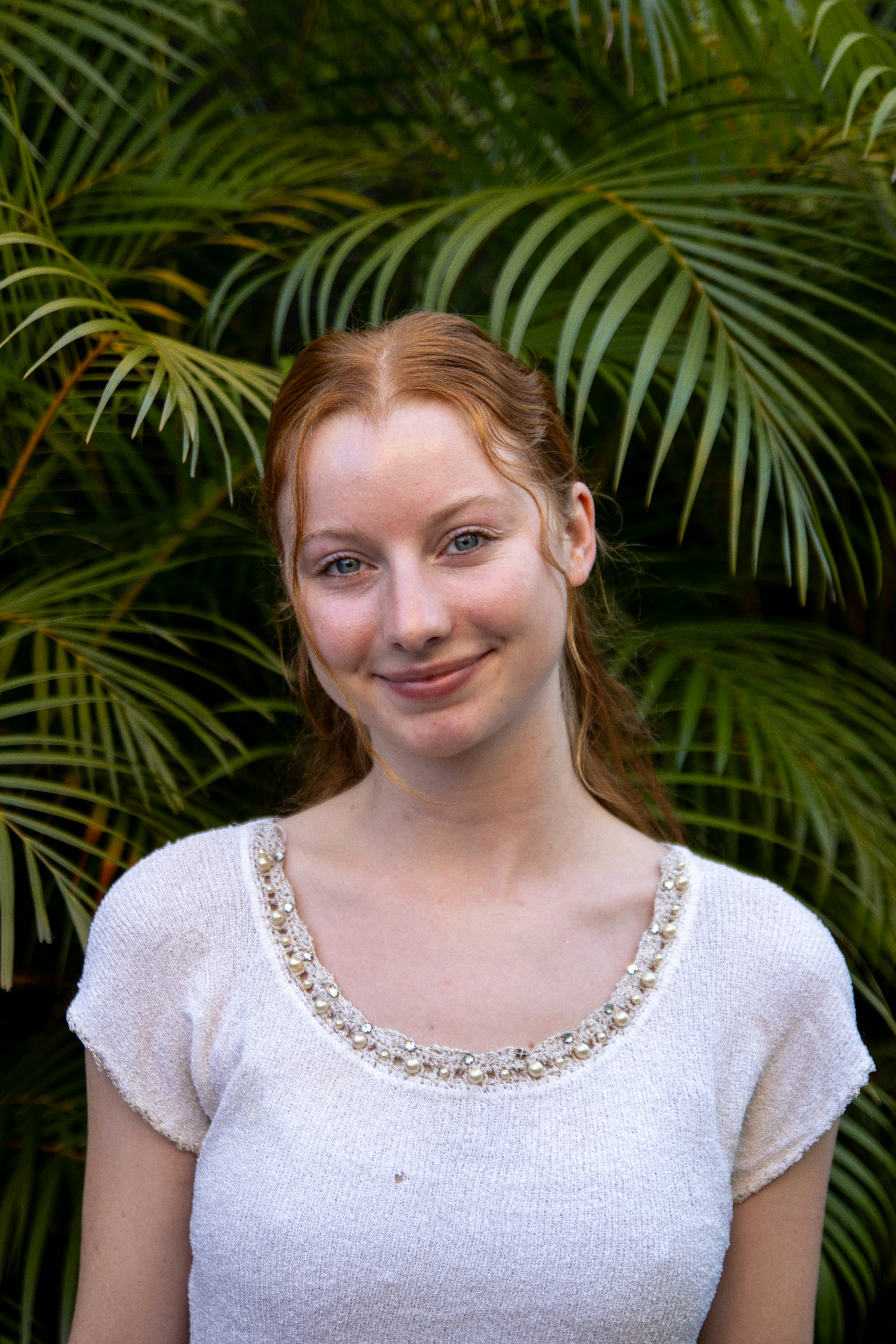 Soft Portrait Amid Tropical Greens