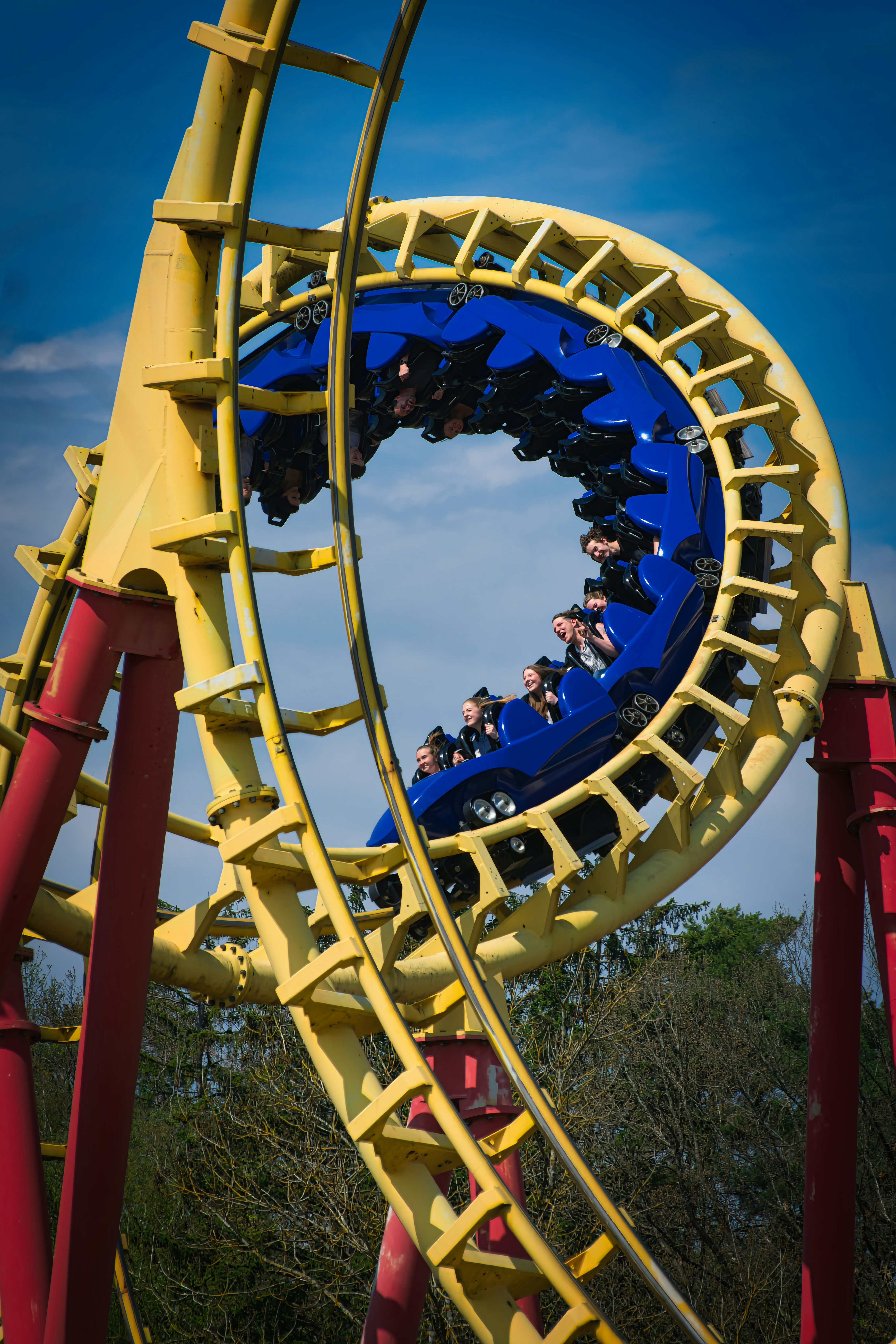 Circular Flight: Riders In a Blue-Tinted Ring