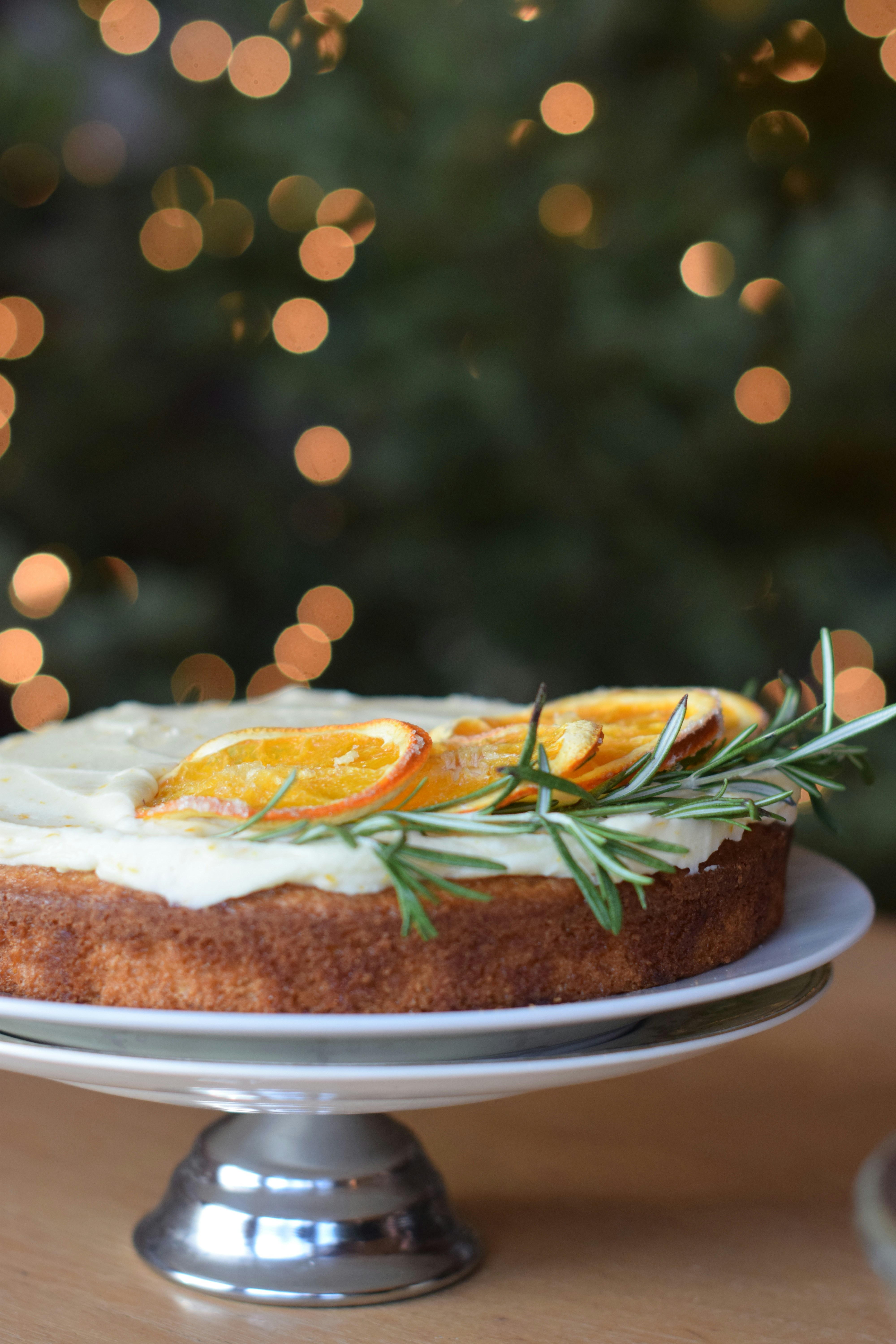 Heralded Harvest: A Glowing Orange Crown on Creamy Frosting