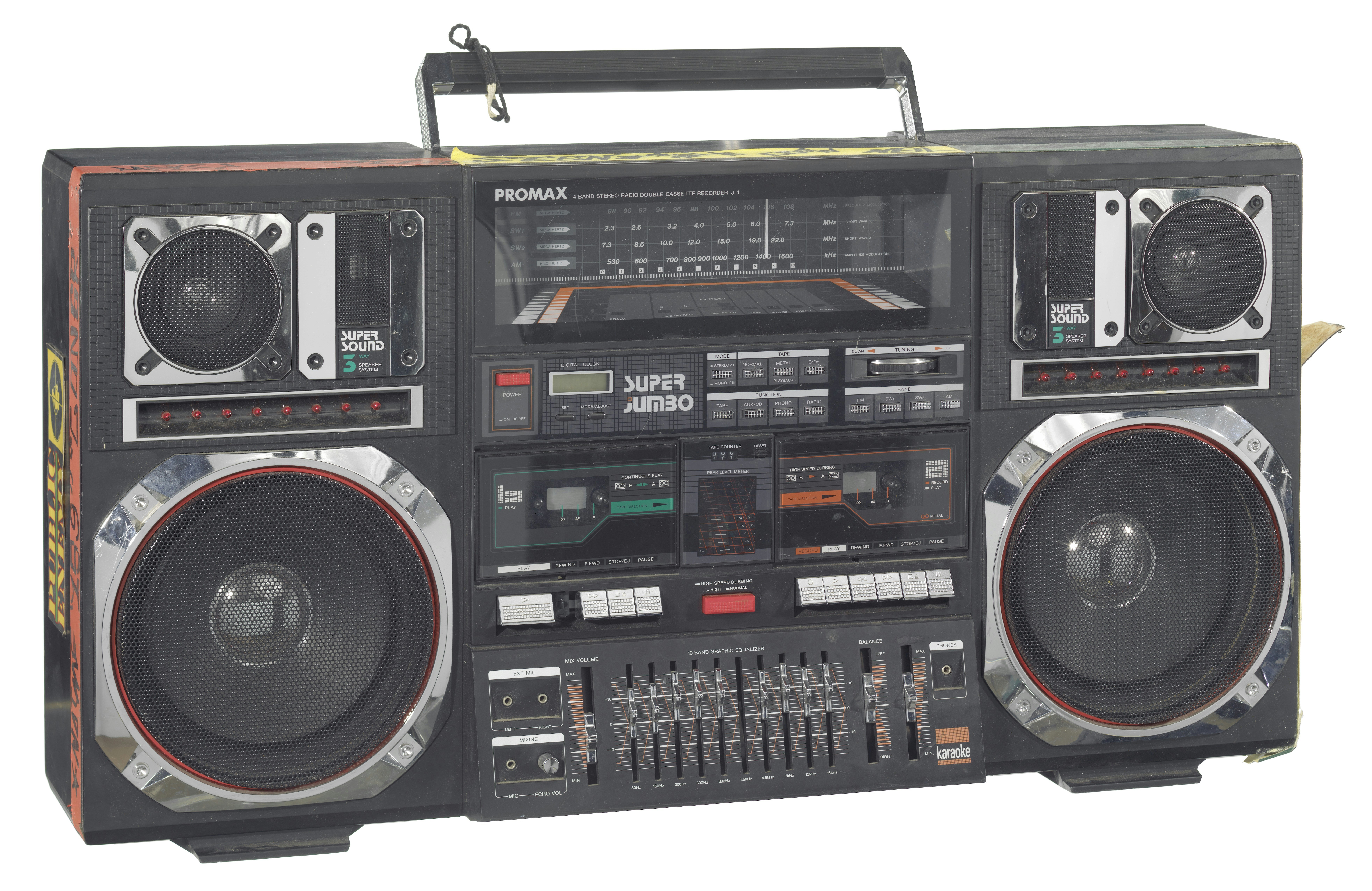 Retro Pulse: A Vintage Boom Box Commanding the Room