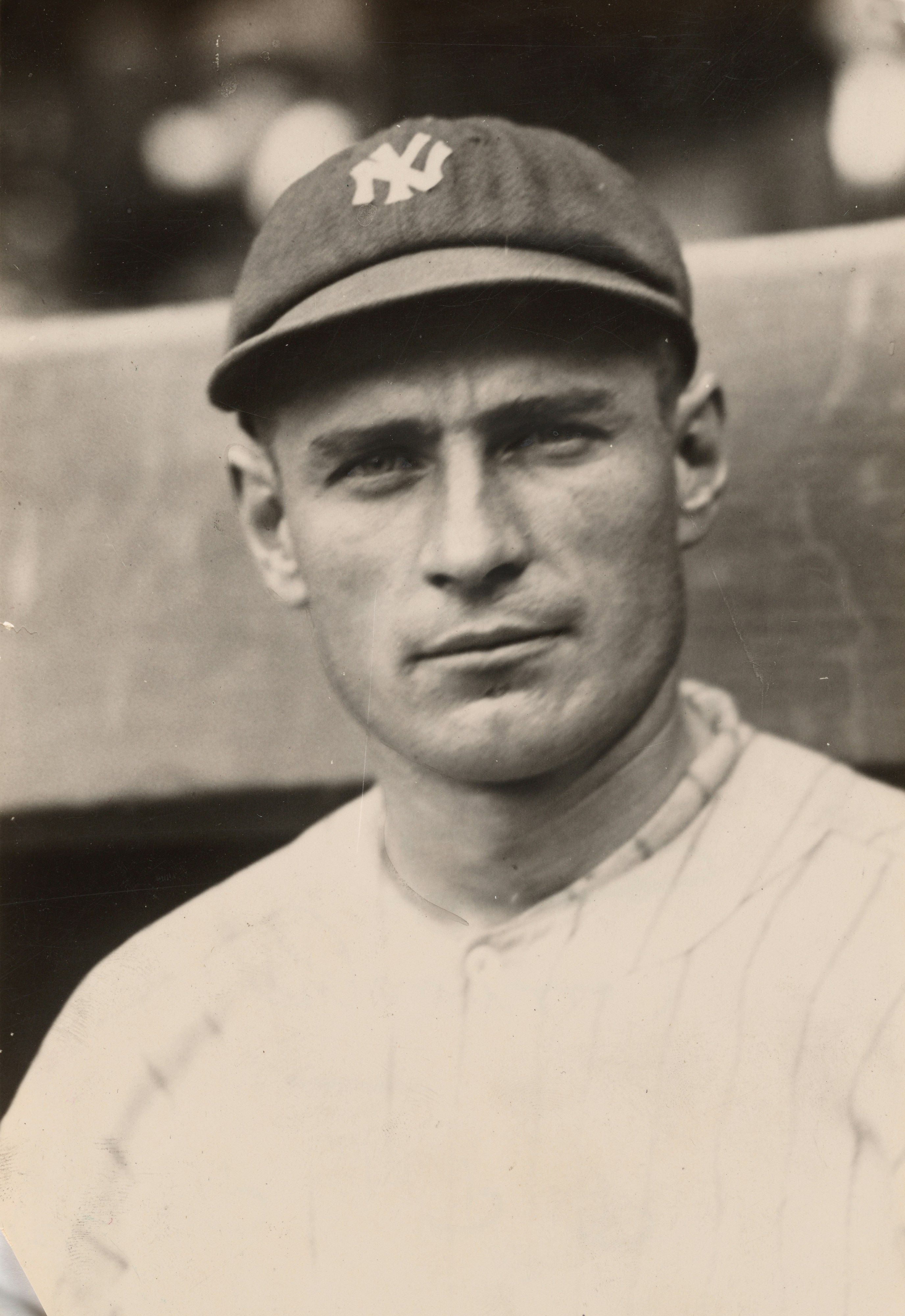 Classic Yankees Baseball Portrait: Quiet Confidence in Sepia Tones