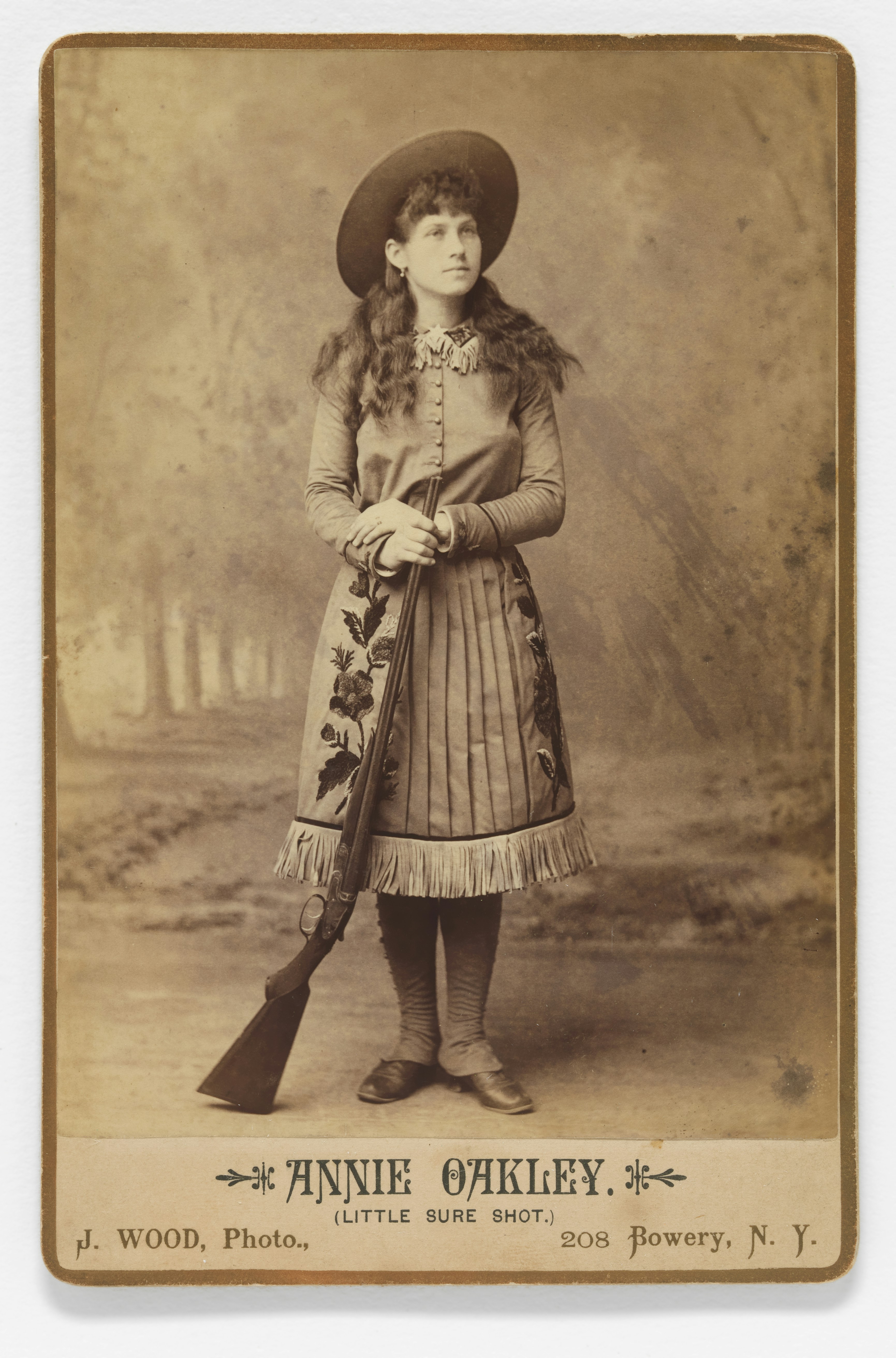 Artist: John Wood Sitter: Annie Oakley, Date: c. 1885, Medium: Albumen silver print, Record ID: npg_NPG.2007.190